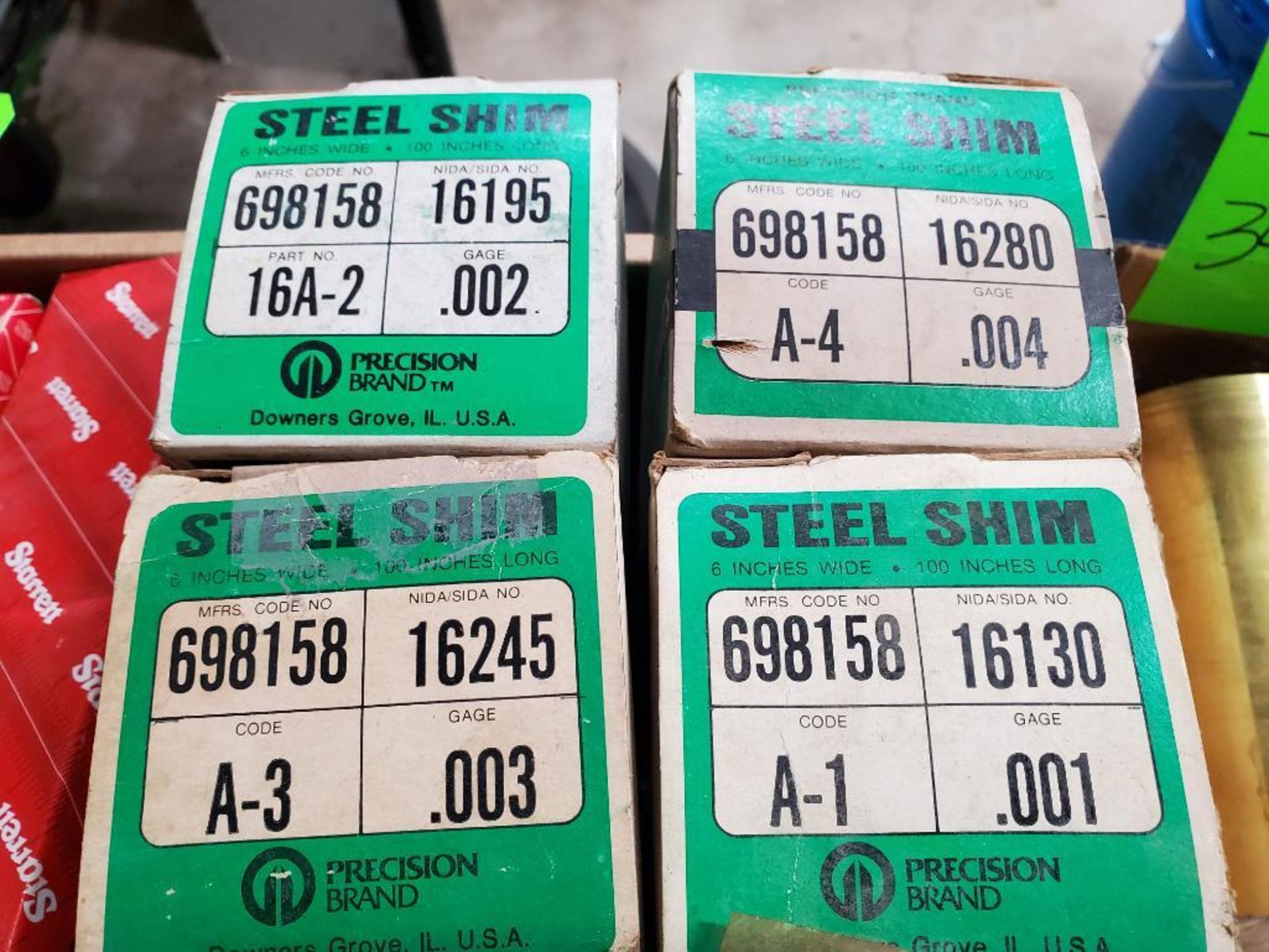 Assorted shim stock.