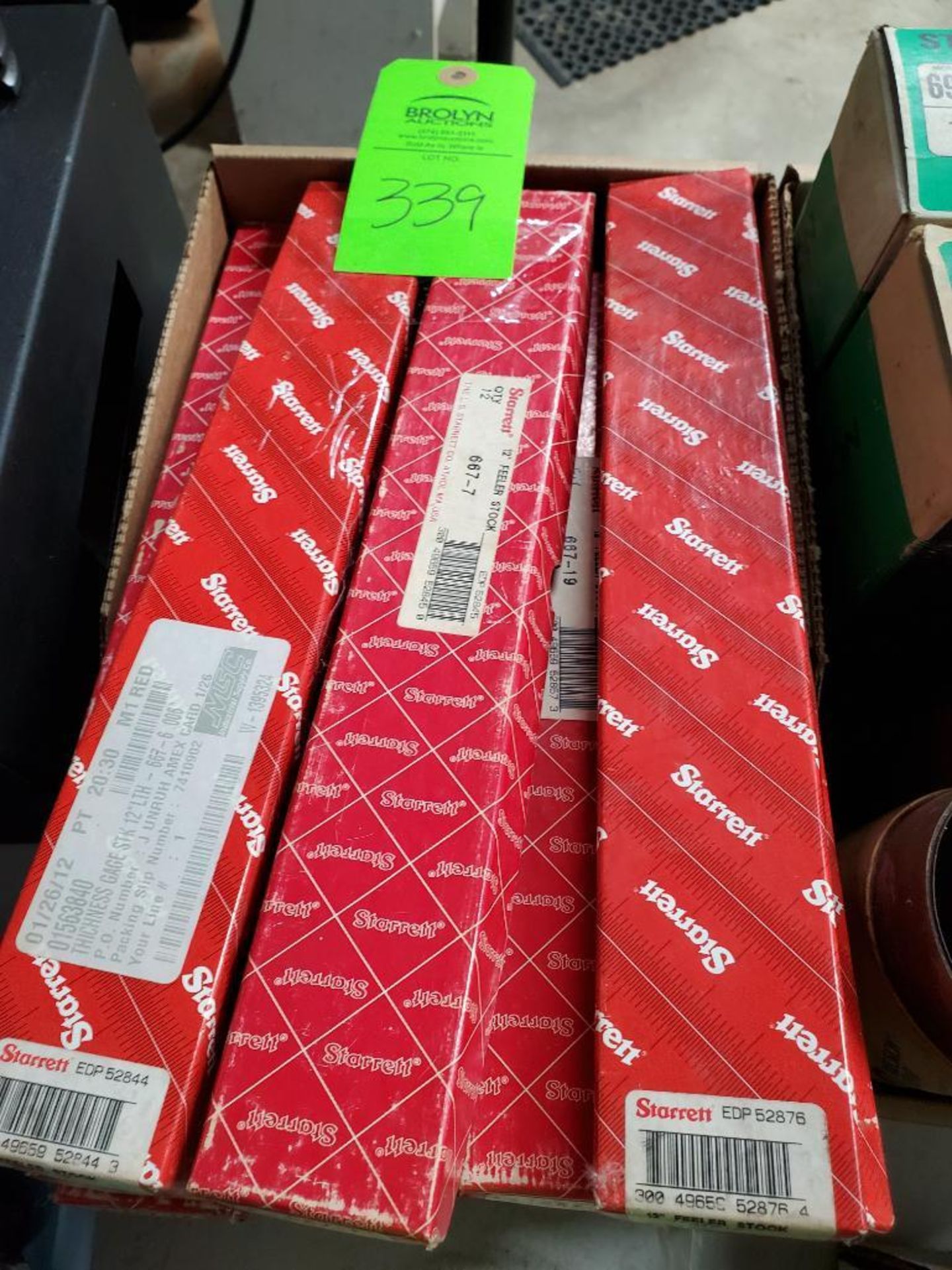 Large assortment of Starrett shim feeler stock. For a $15 fee this lot ...