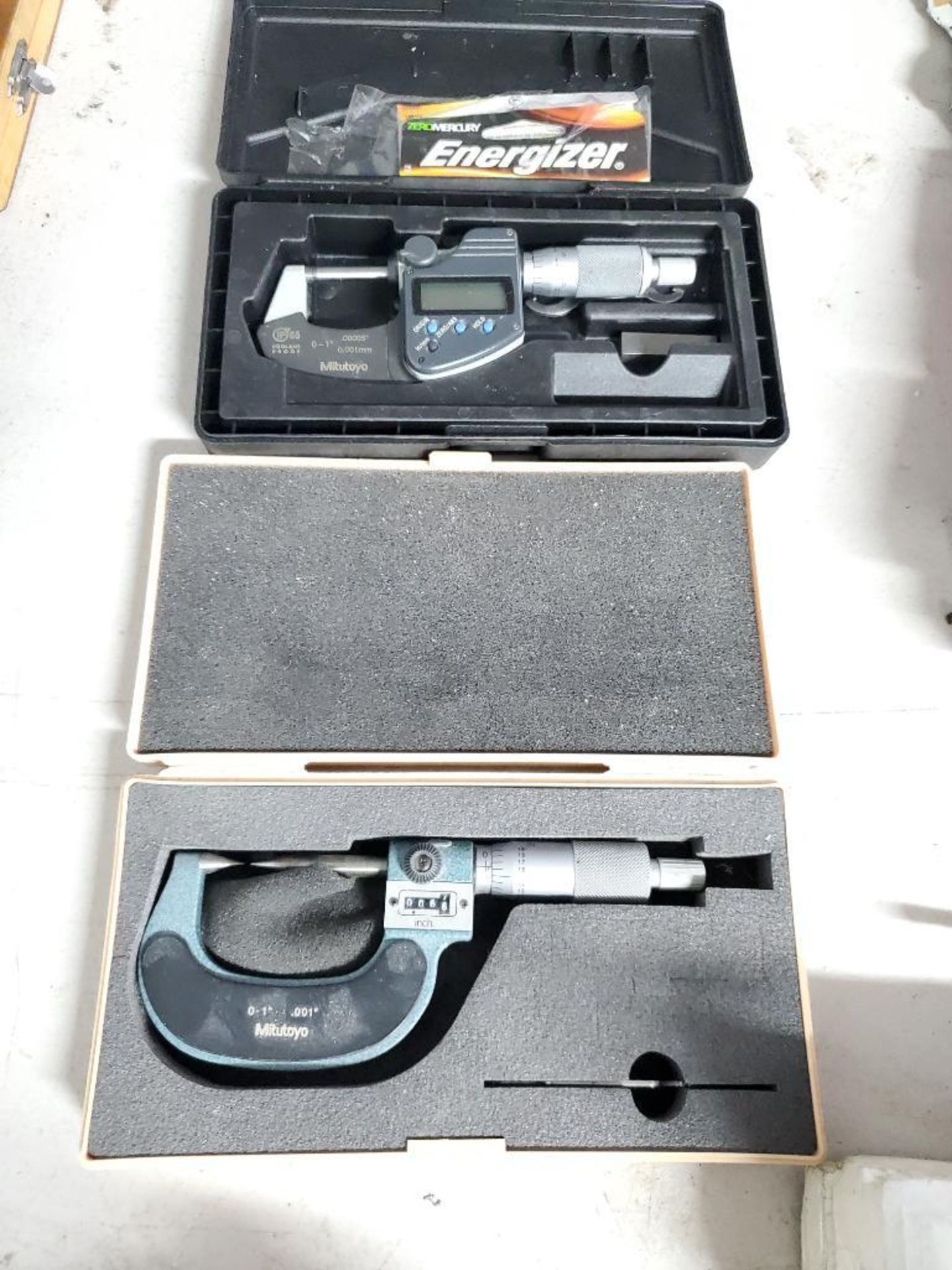 Qty 2 - Mitutoyo micrometers. For a $10 fee this lot can be prepared ...
