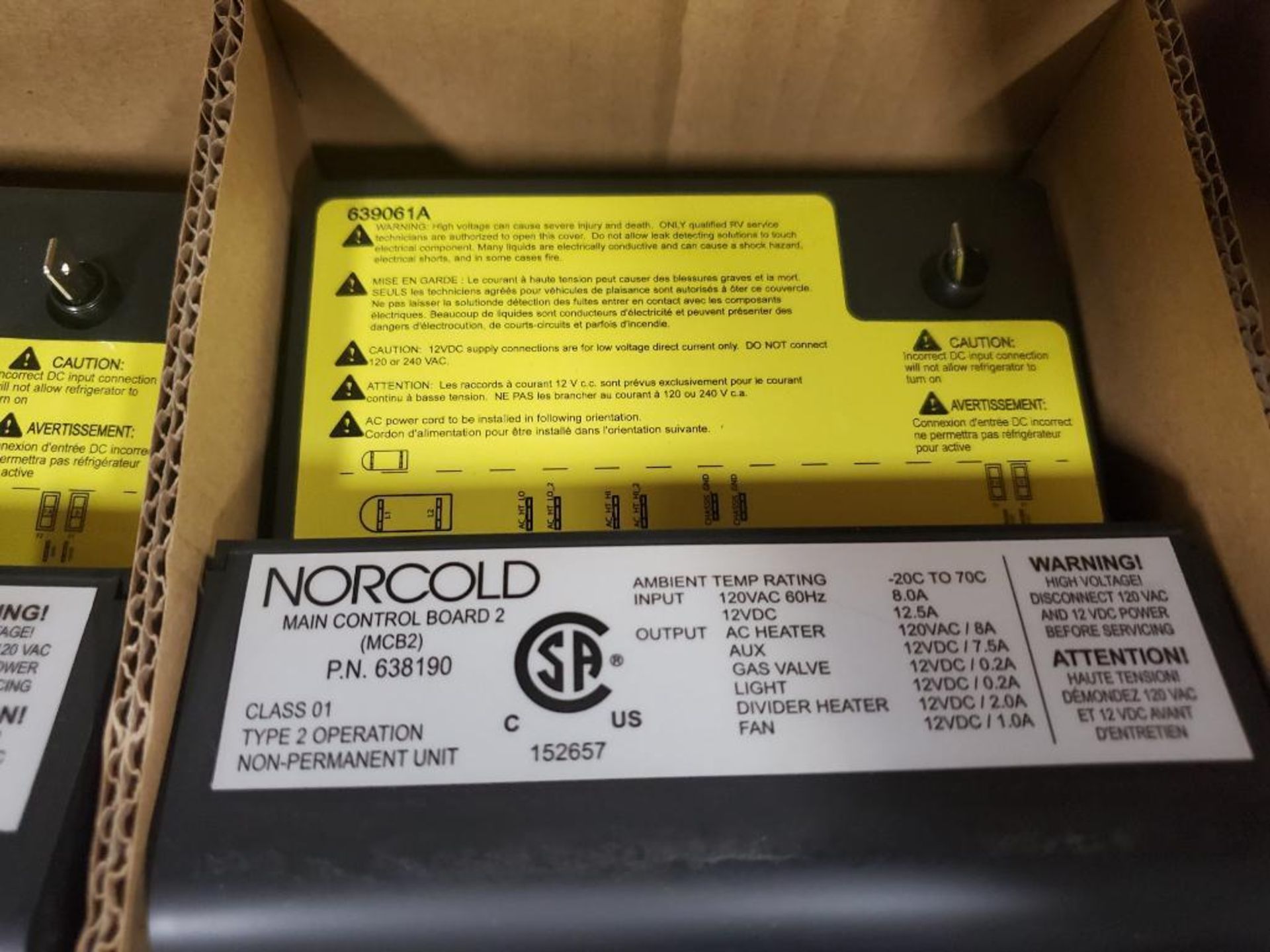 Qty 20 - Norcold refrigerator main control board 2. MCB2. part number ...
