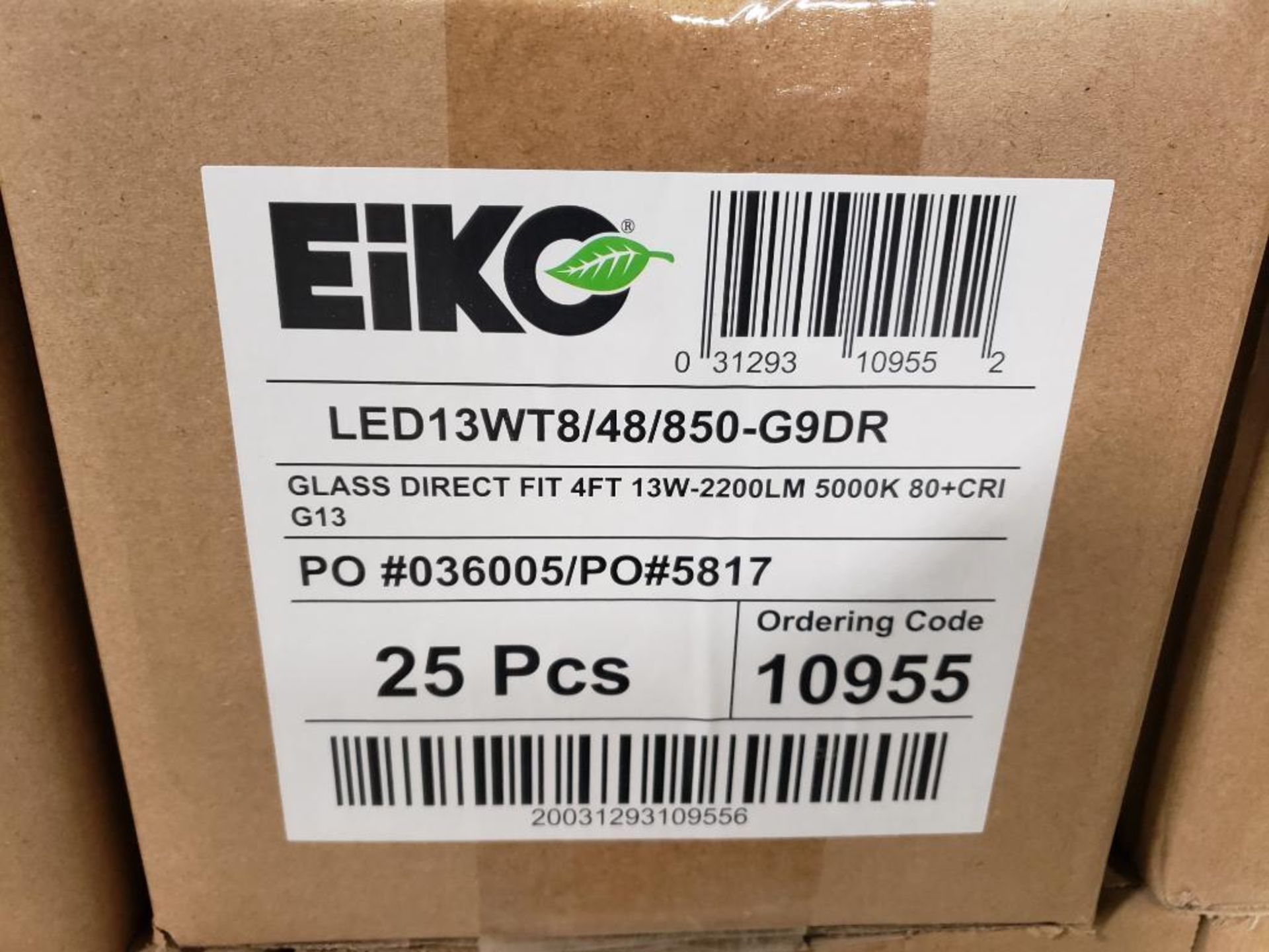 Qty 175 - EiKO direct fit LED bulbs. Part number LED13WT8/48/850-G9DR ...