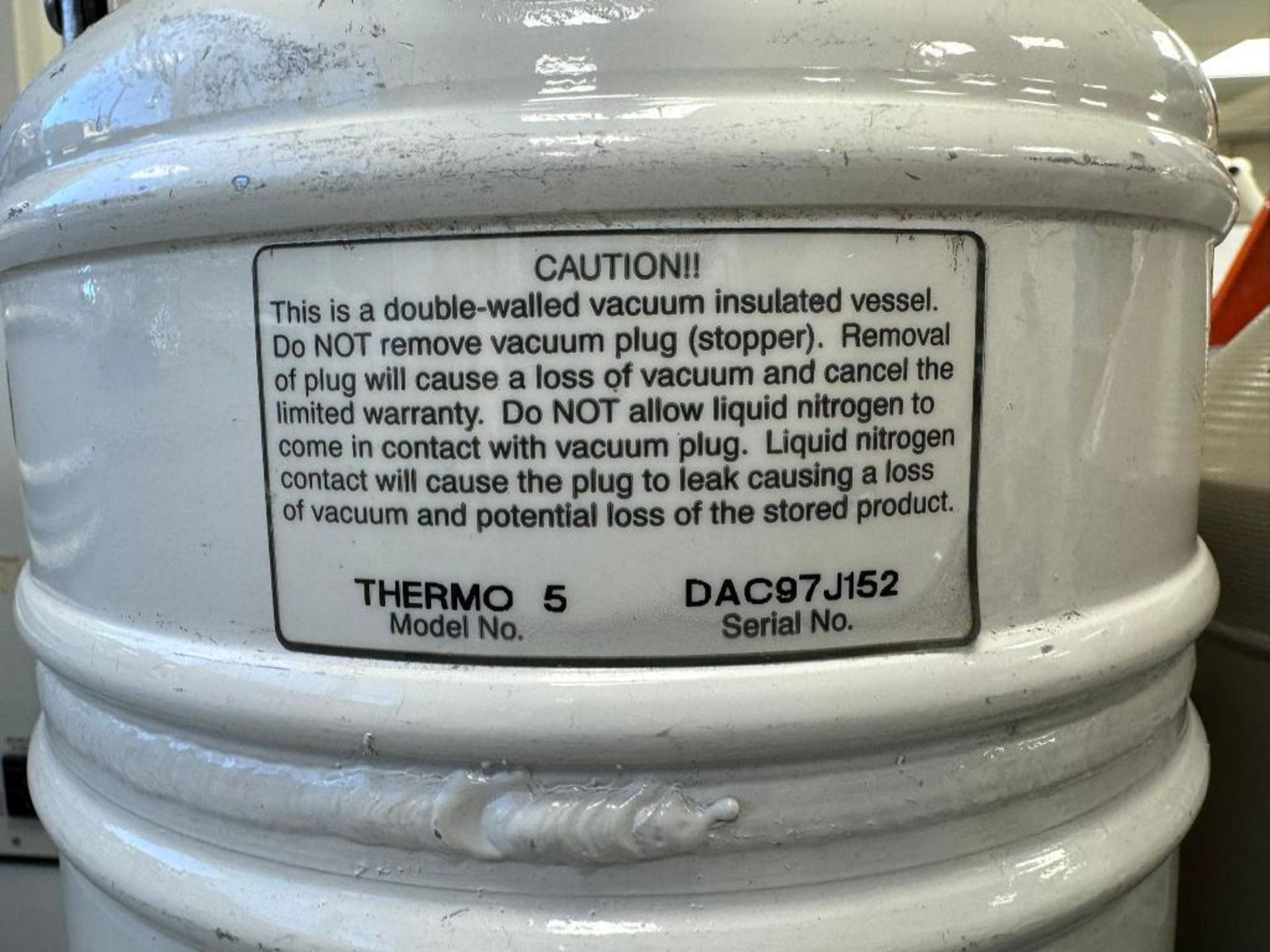 Lot Of (5) Liquid Nitrogen Dewars. With (1) Worthington 25LDB With ...