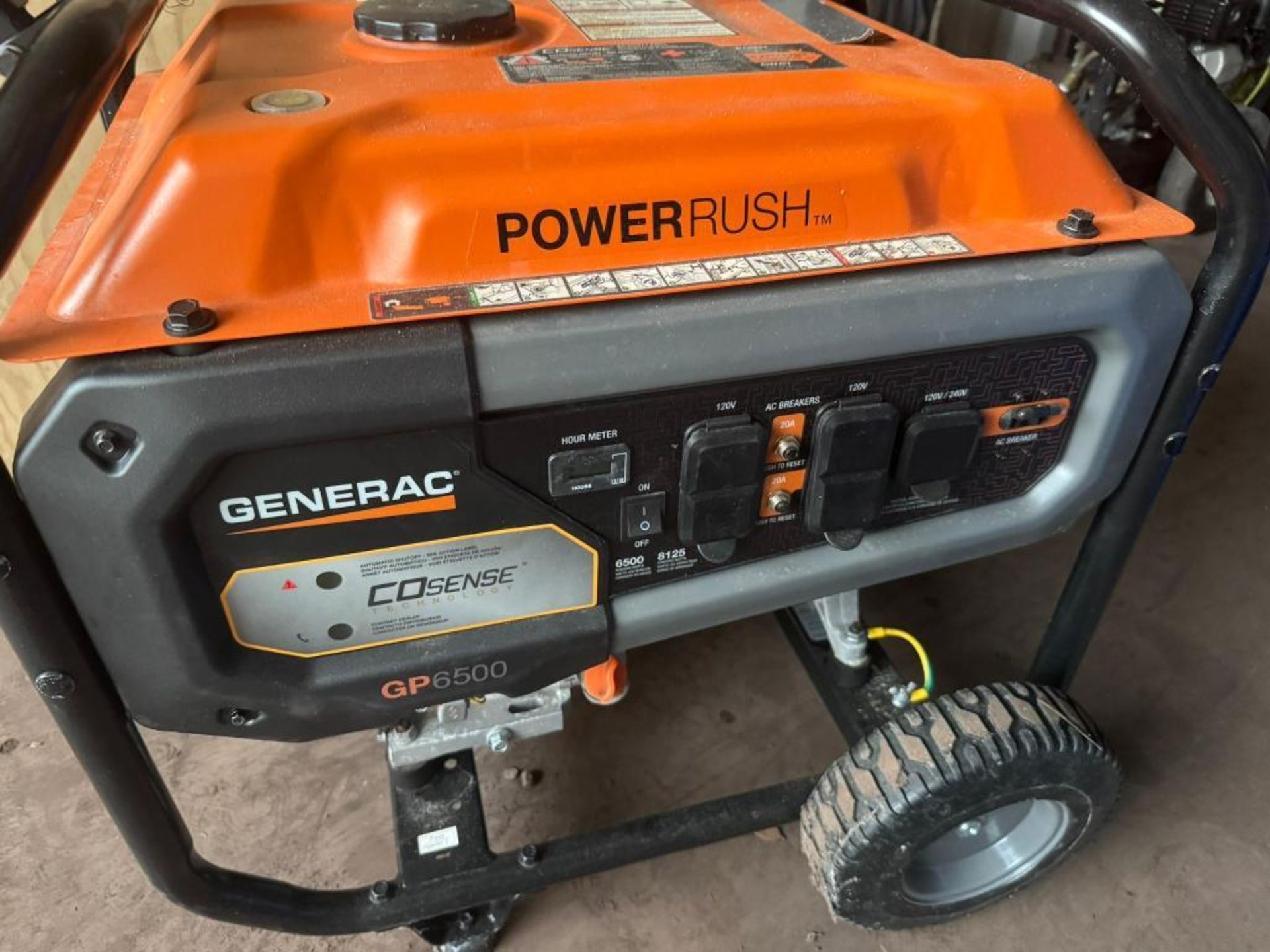 Generac Power Rush GP6500 Portable Generator, Model# G0076802, Serial ...