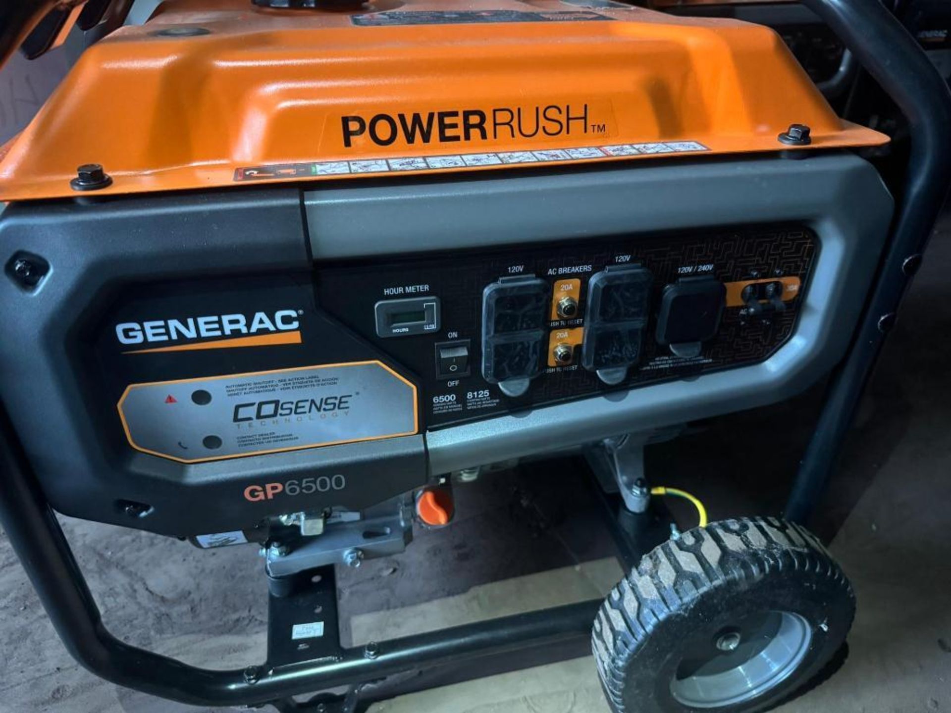Generac Power Rush GP6500 Portable Generator, Model# G0076802, Serial ...