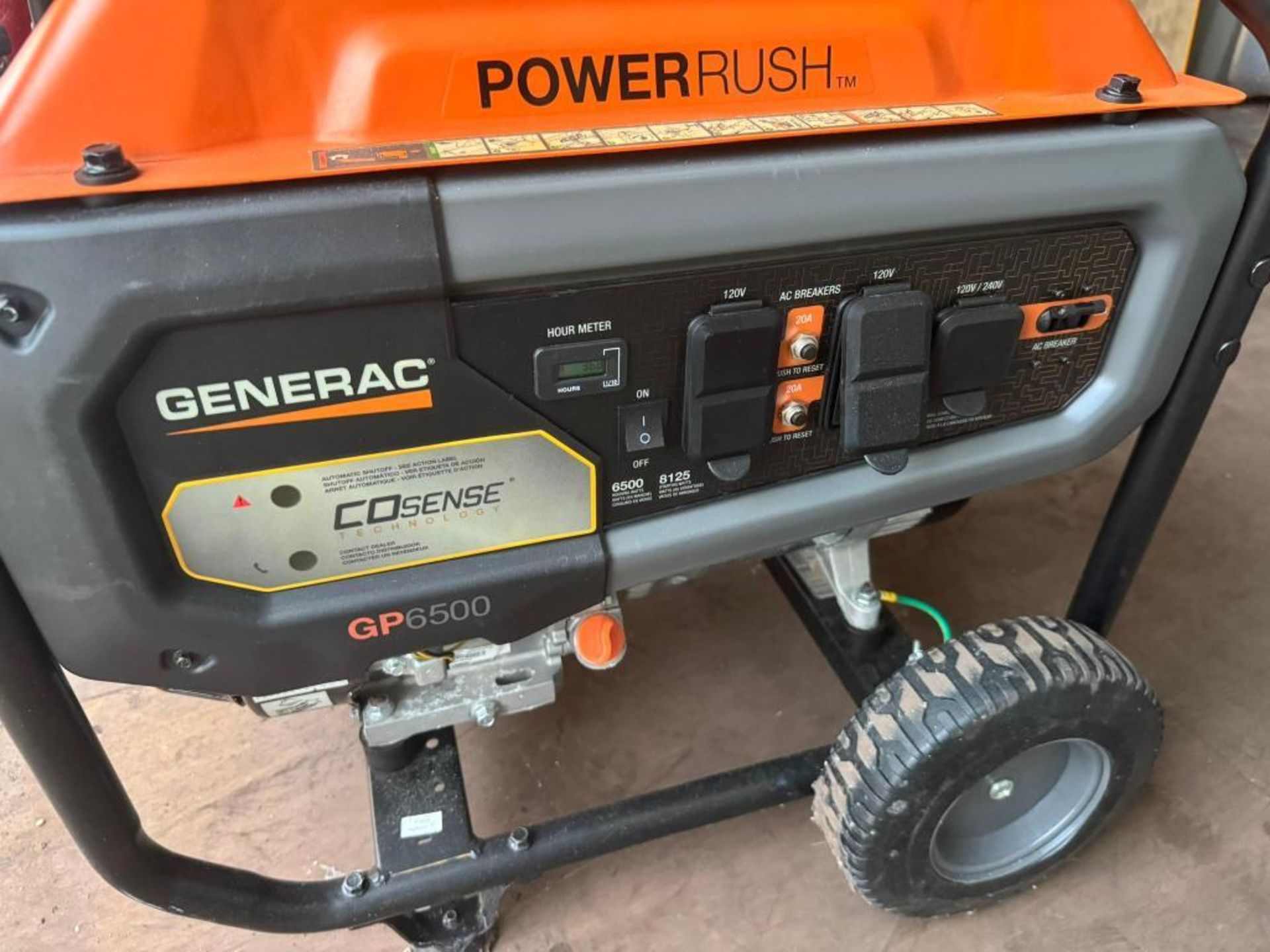 Generac Power Rush GP6500 Portable Generator, Model# G0076802, Serial ...