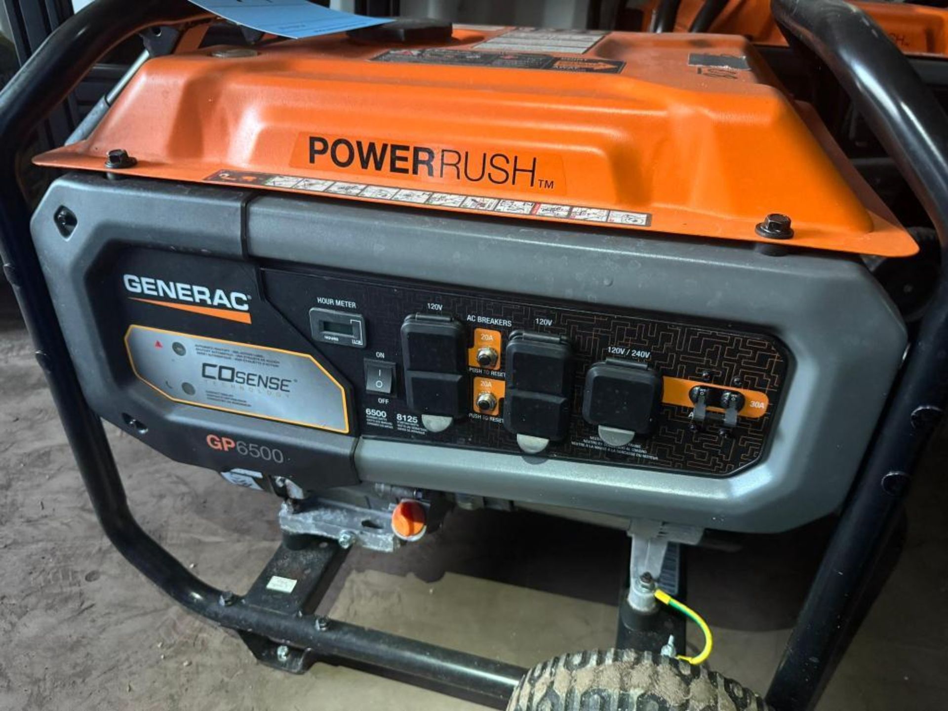 Generac Power Rush GP6500 Portable Generator, Model# G0076802, Serial ...