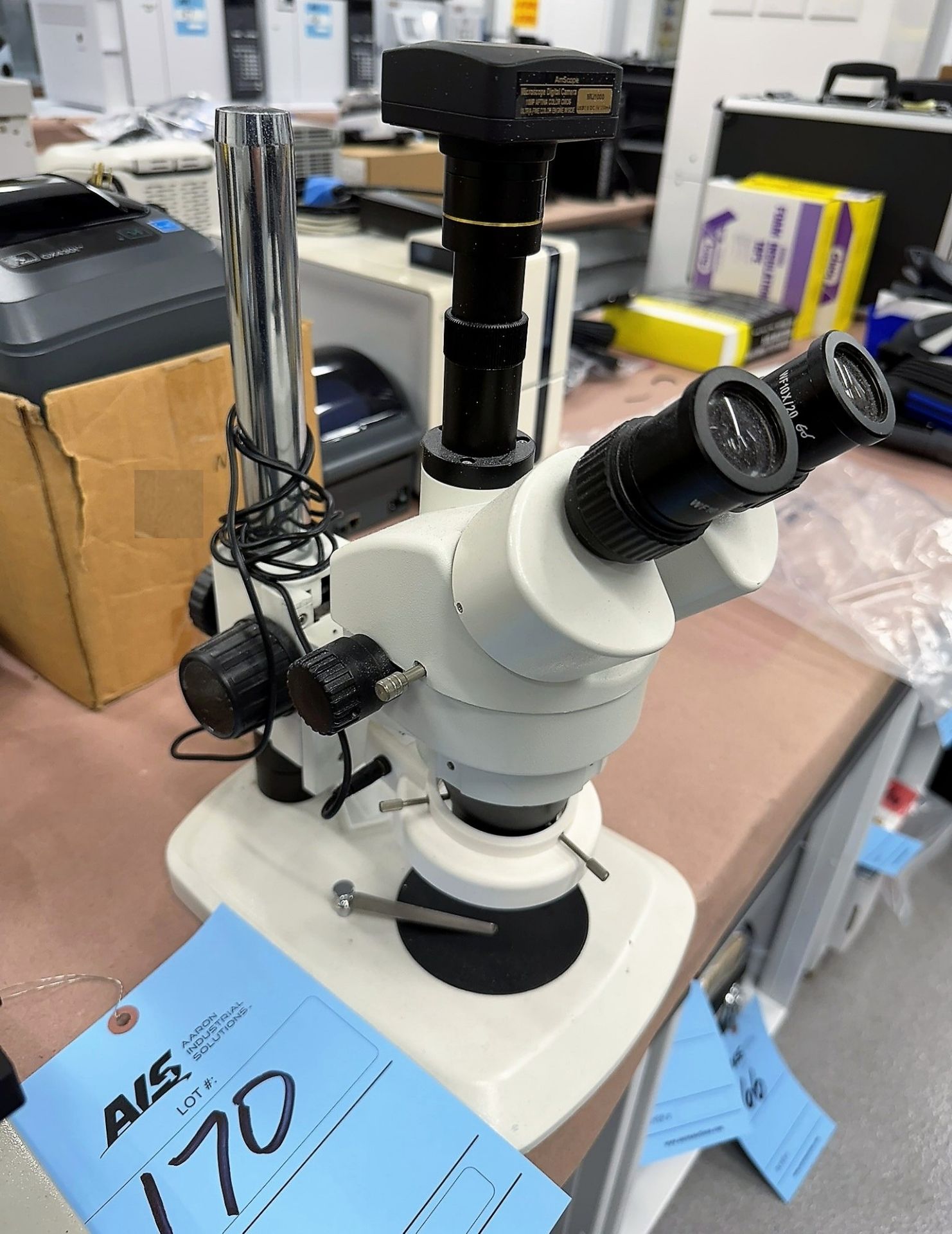 Lot Of (2) Microscopes. With (1) Meiji Techno ML5000, (1) Amscope ...