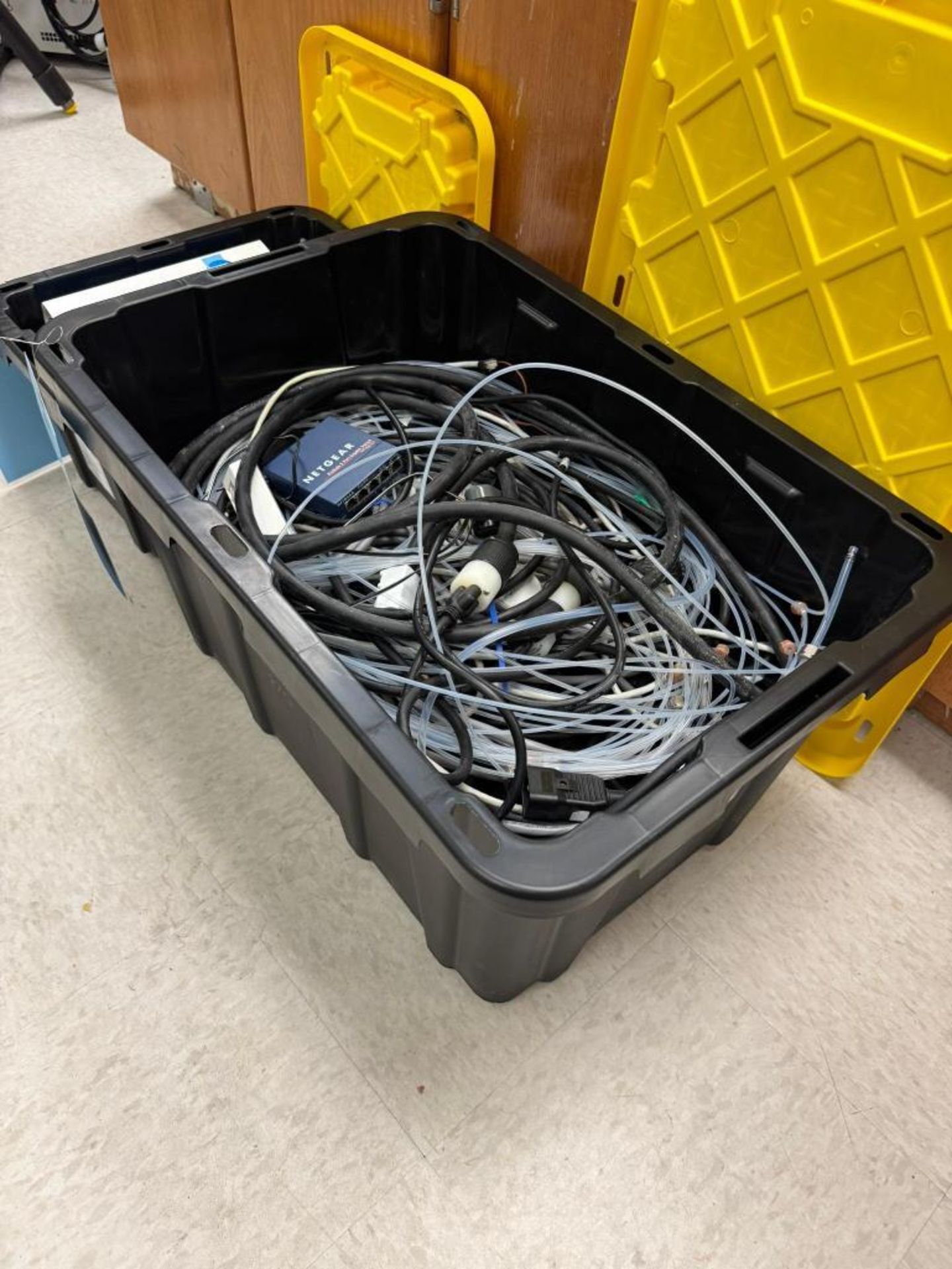 Lot Of Assorted Parr Parts. With (4) bins of stirrers, baskets, filter ...