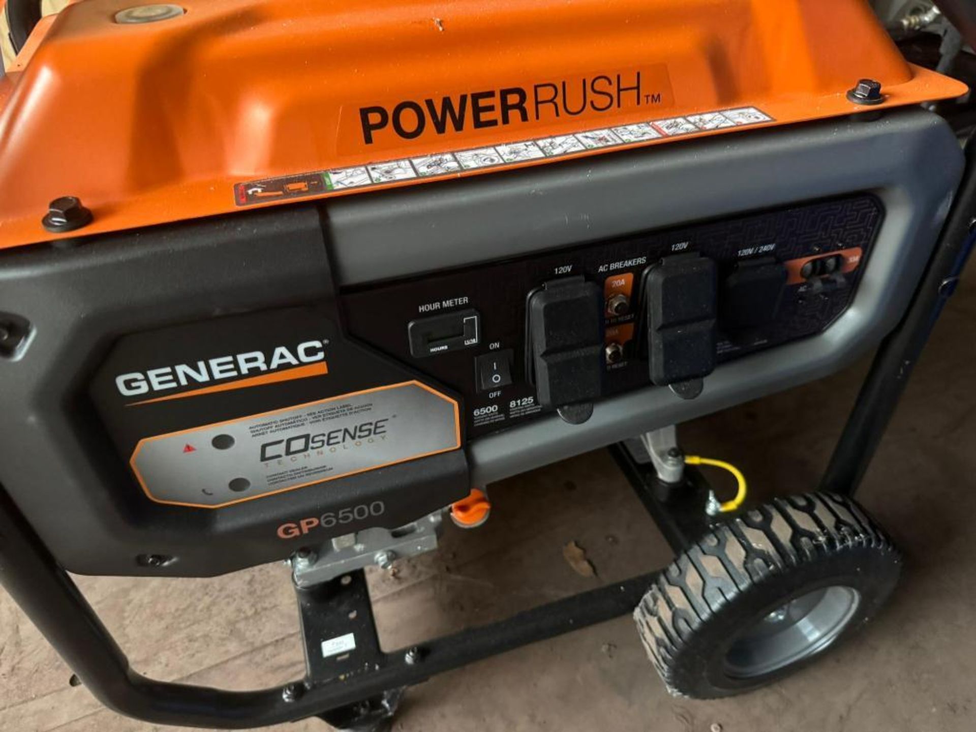Generac Power Rush GP6500 Portable Generator, Model# G0076802, Serial ...
