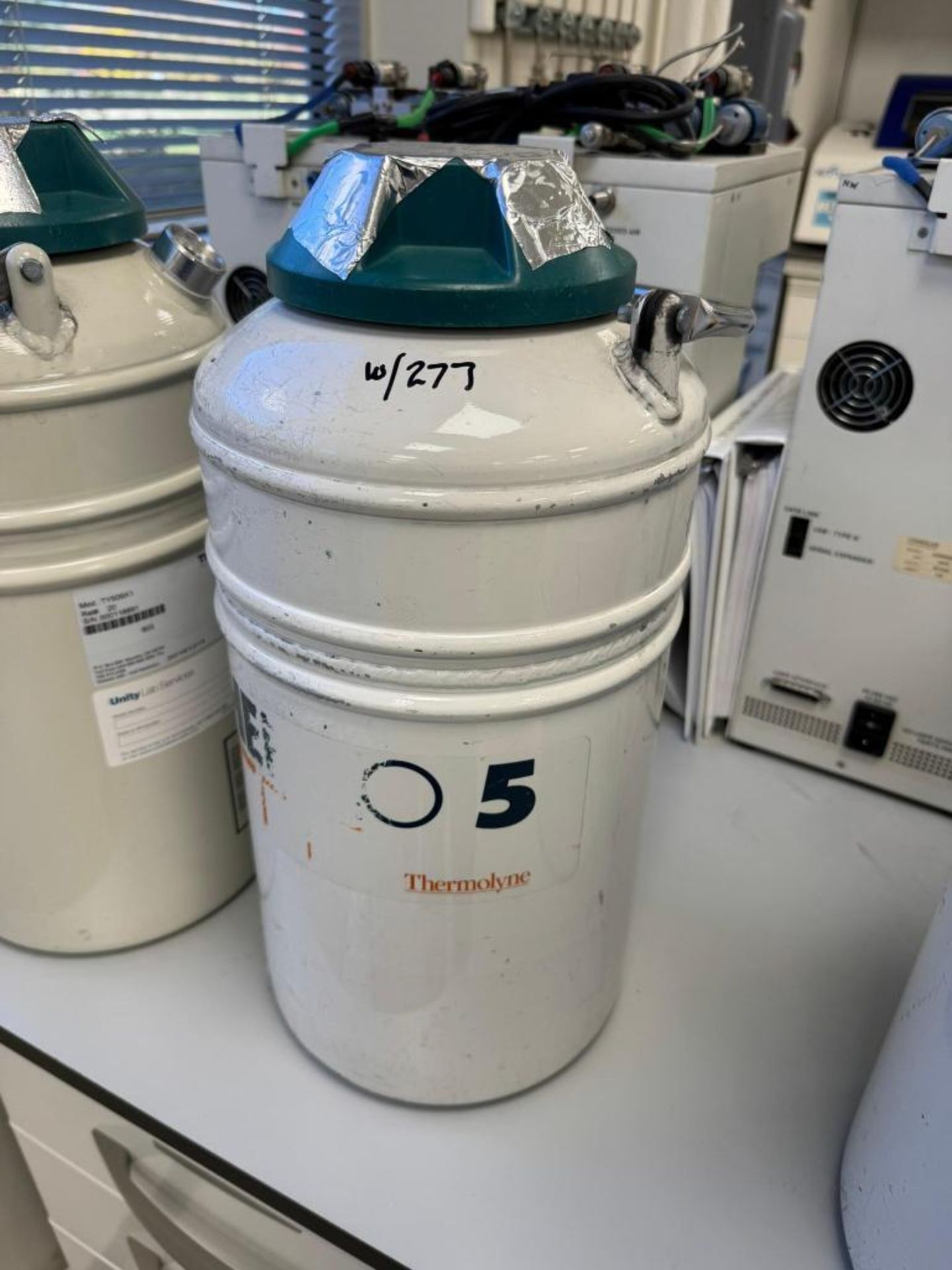 Lot Of (5) Liquid Nitrogen Dewars. With (1) Worthington 25LDB With ...
