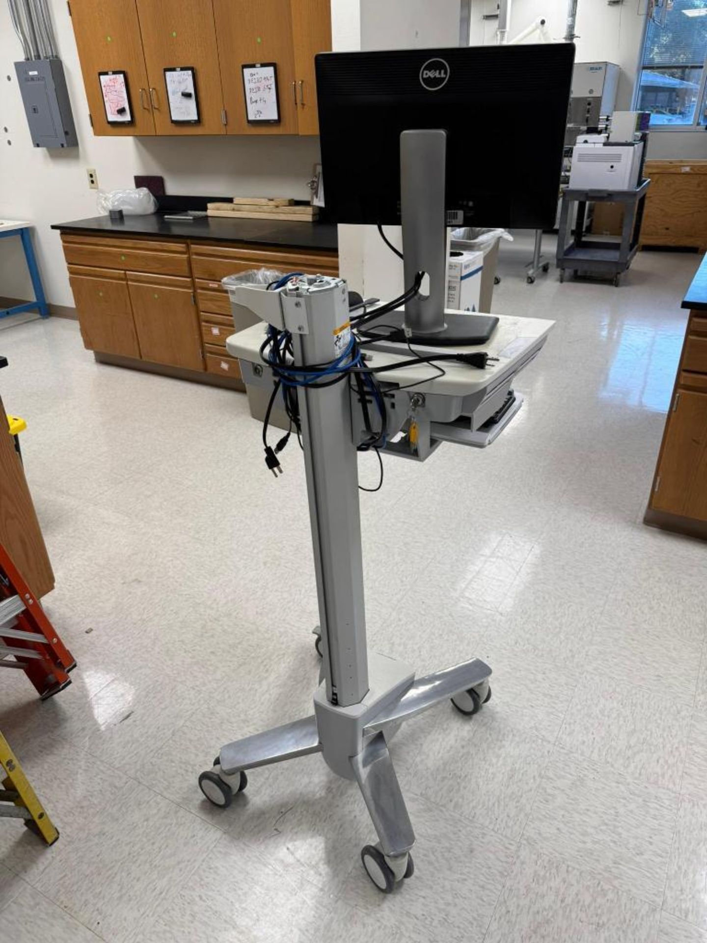 Lot Consisting Of: (1) Labconco stockroom cart, (1) round step stool ...