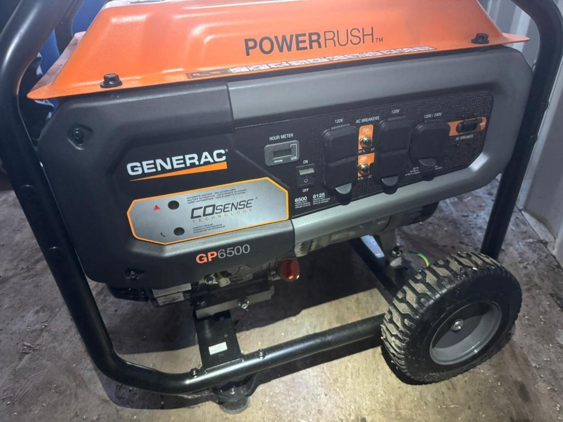 Generac Power Rush GP6500 Portable Generator, Model# G0076802, Serial ...