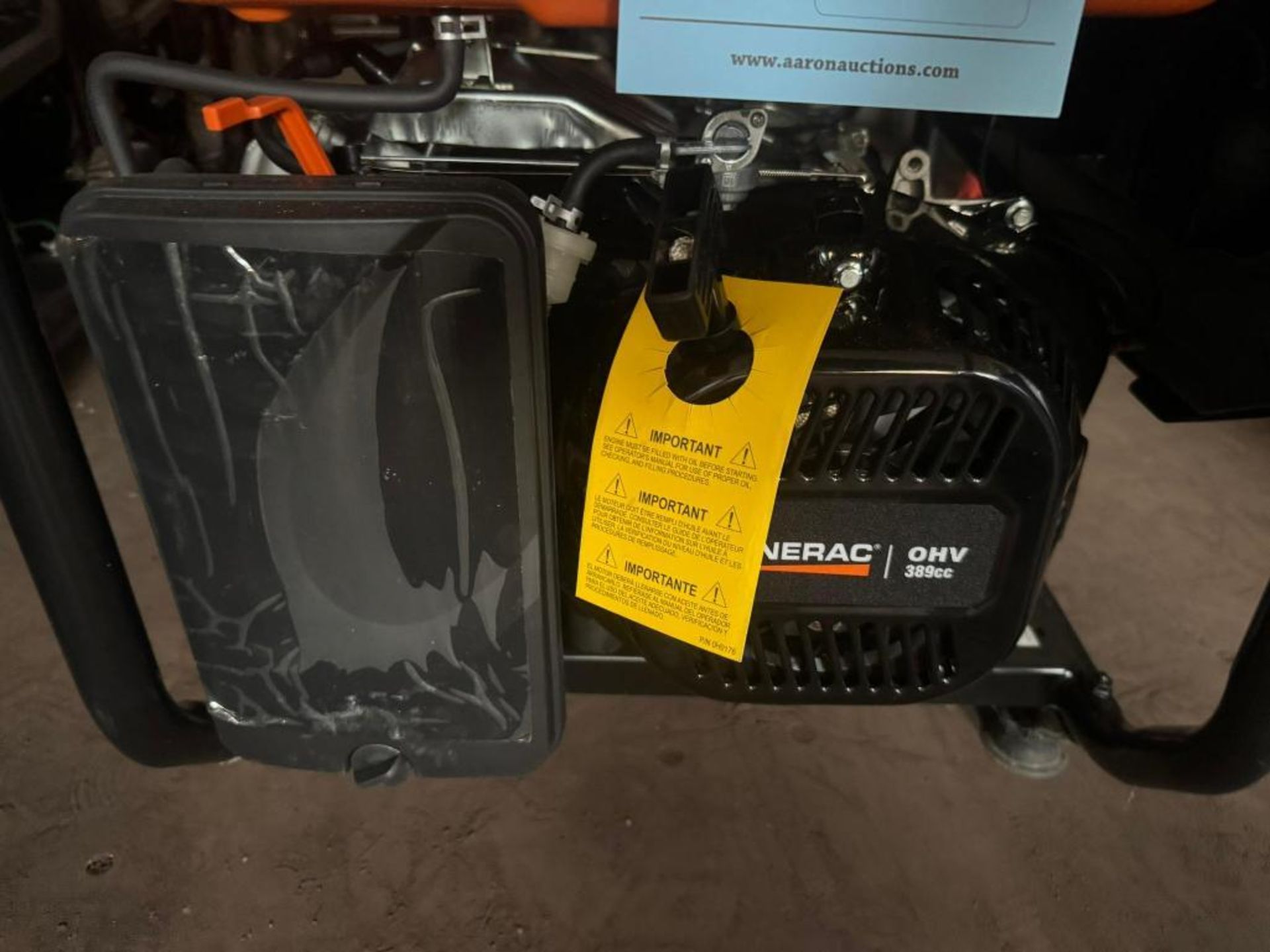 Generac Power Rush GP6500 Portable Generator, Model# G0076802, Serial ...