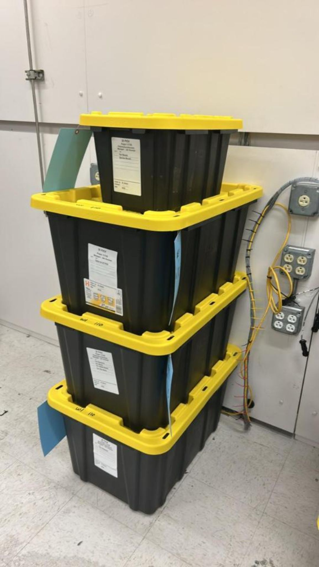 Lot Of Assorted Parr Parts. With (4) bins of stirrers, baskets, filter ...