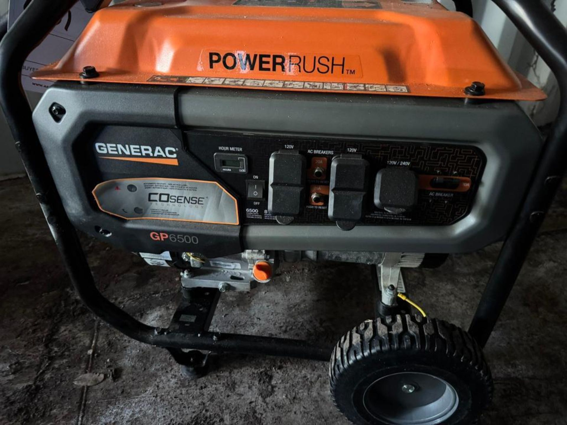 Generac Power Rush GP6500 Portable Generator, Model# G0076802, Serial ...