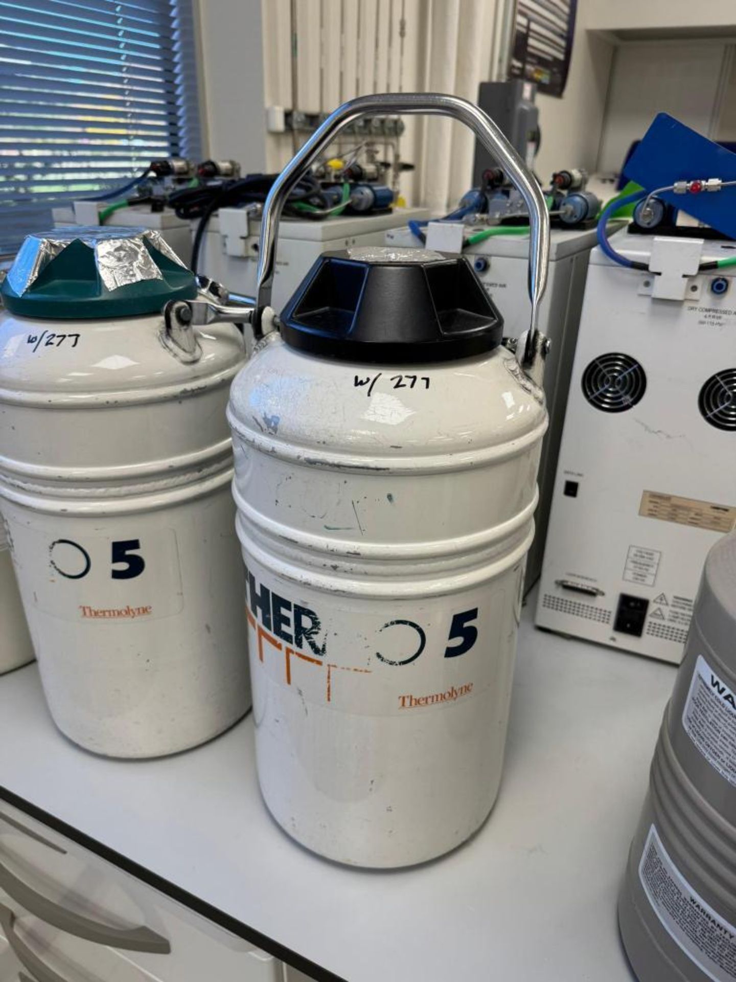 Lot Of (5) Liquid Nitrogen Dewars. With (1) Worthington 25LDB With ...