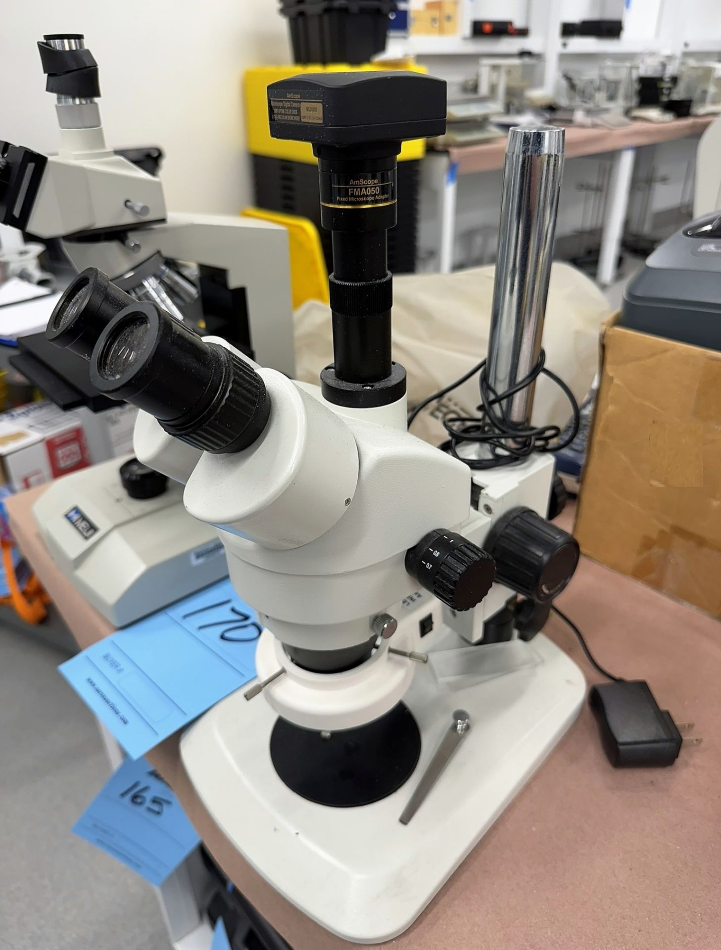 Lot Of (2) Microscopes. With (1) Meiji Techno ML5000, (1) Amscope ...