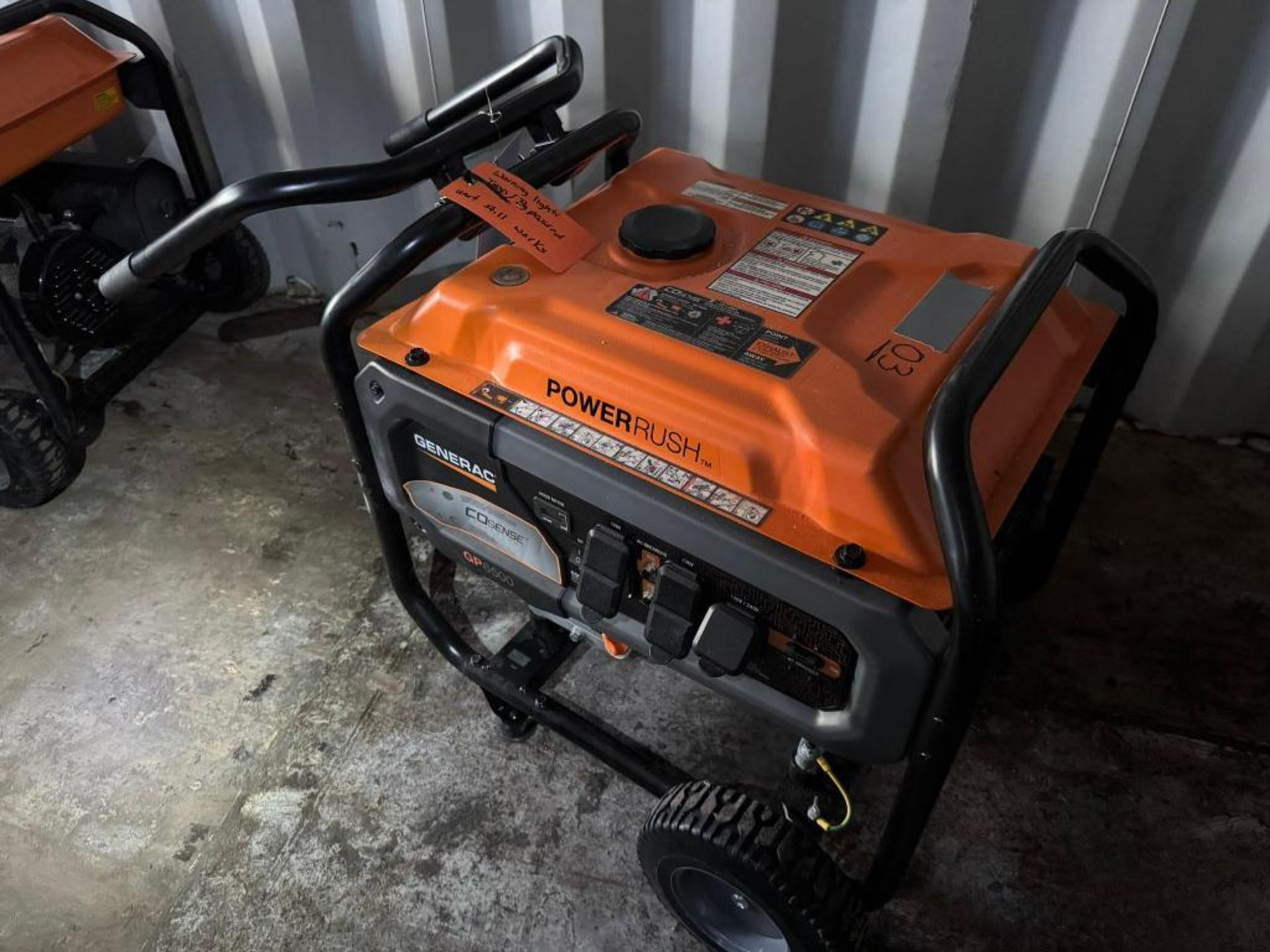 Generac Power Rush GP6500 Portable Generator, Model# G0076802, Serial ...