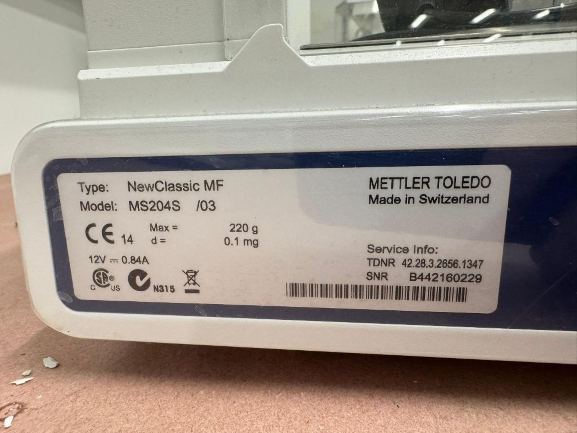 Lot Consisting Of: (1) Mettler Toledo ME204 Analytical Balance, Serial ...