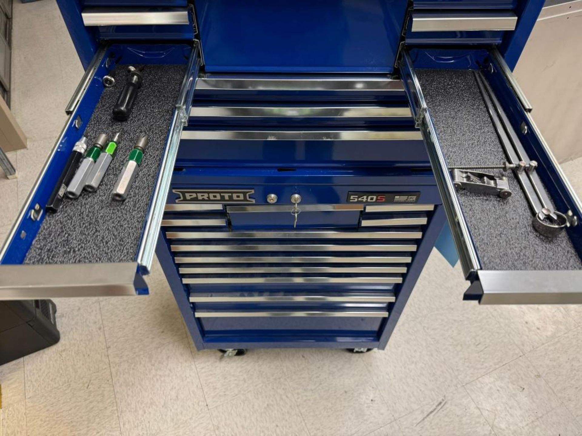 Lot consisting of: (1) Proto Top Tool Chest, Model # J542719-10BL-D. (1 ...