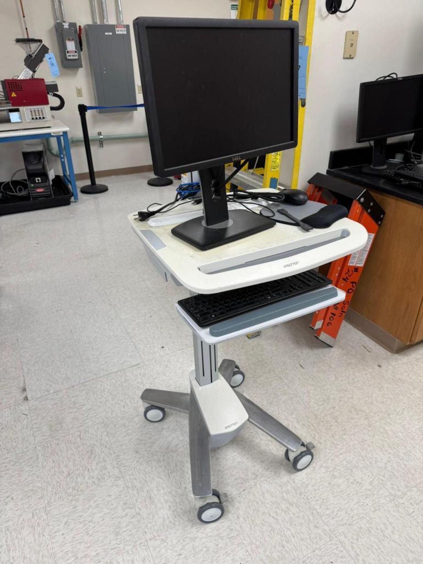 Lot Consisting Of: (1) Labconco stockroom cart, (1) round step stool ...