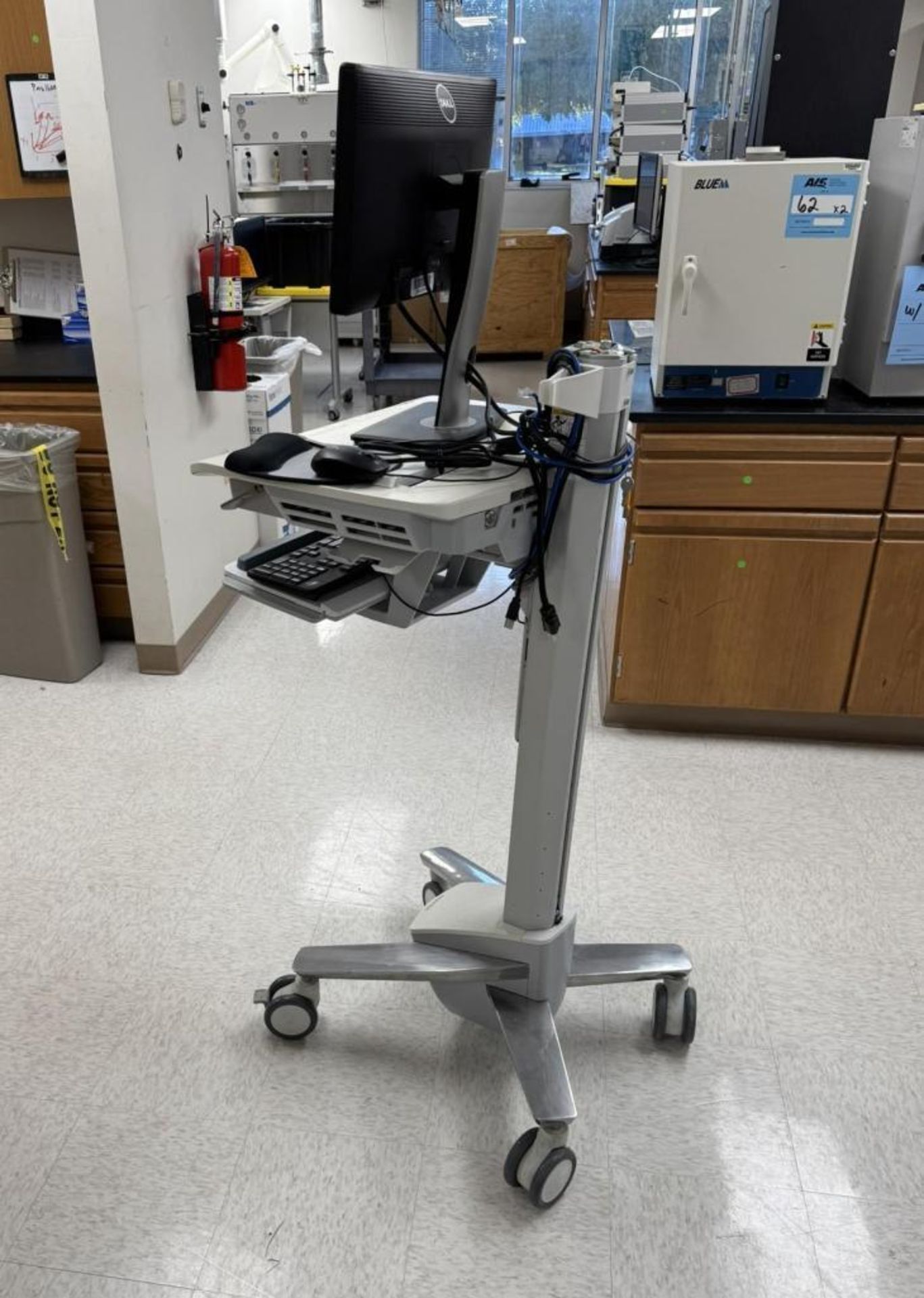Lot Consisting Of: (1) Labconco stockroom cart, (1) round step stool ...