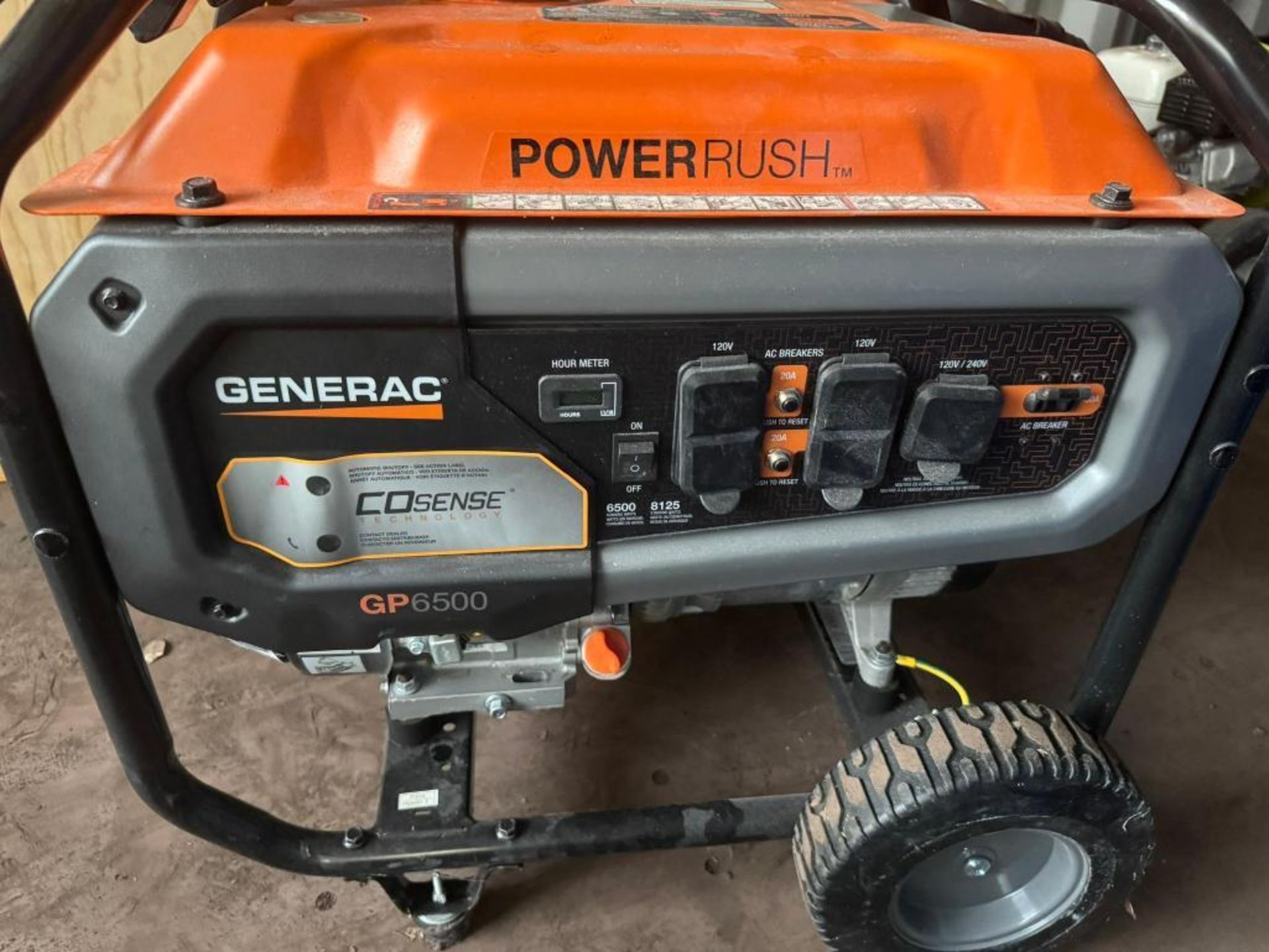 Generac Power Rush GP6500 Portable Generator, Model# G0076802, Serial ...