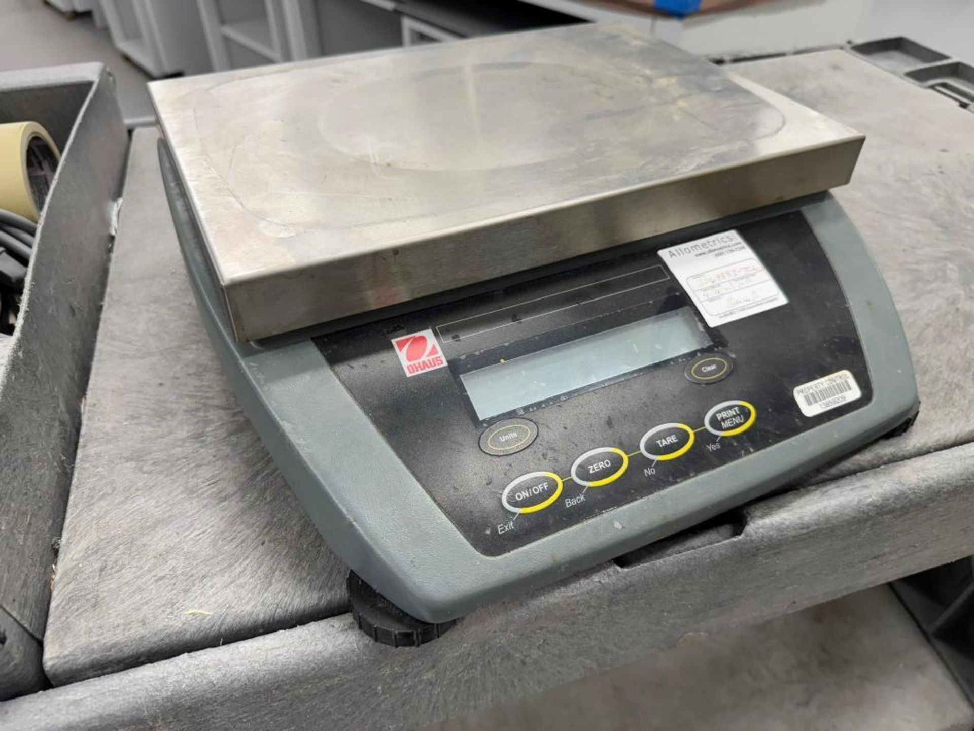 Lot Consisting Of: (1) Ohaus 20" x 16" platform scale, model ES100L ...