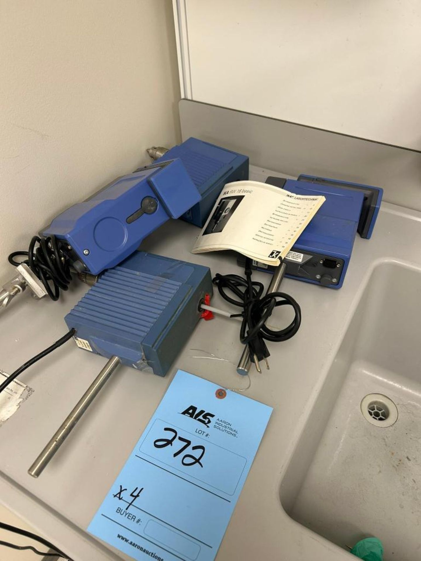 Lot Consisting of: (2) IKA RW 16 Basic S1 Overhead Mixer Stirrers. (2 ...