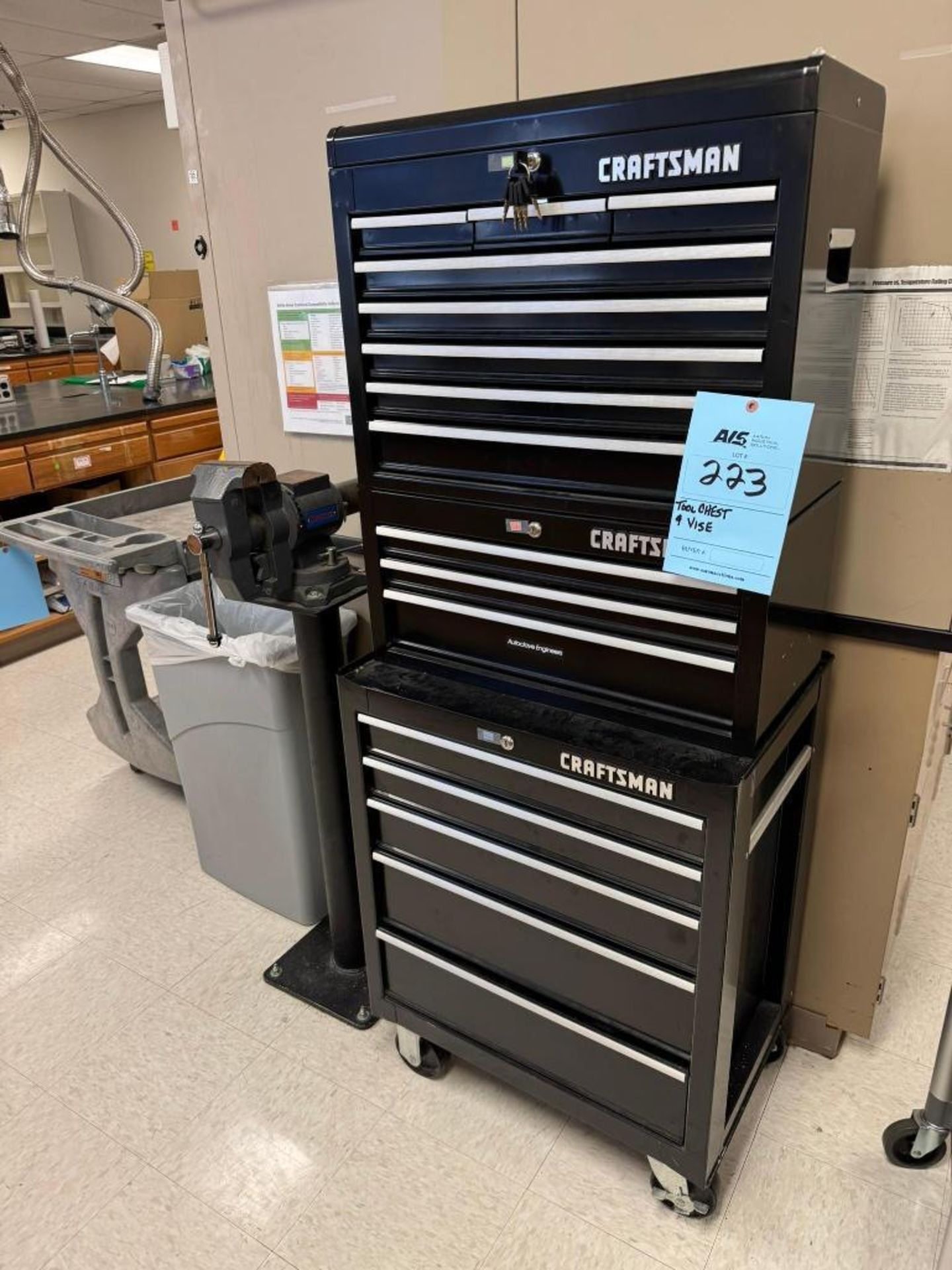 Lot of: (1) Craftsmen Triple Stack 16-Drawer Portable Tool Storage ...