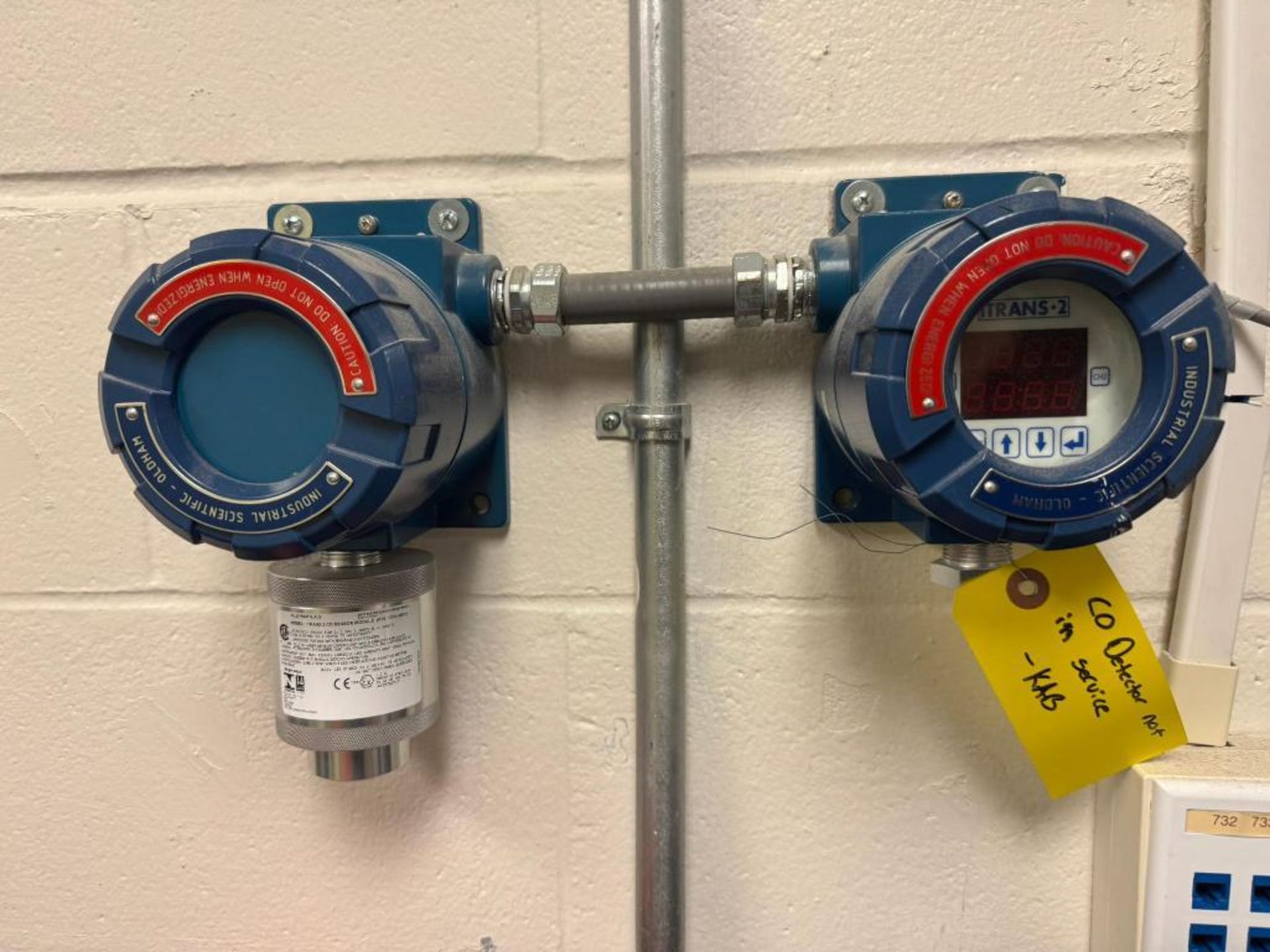 Plastic Control Panel. With Honeywell PLC, Oldham Gas Detectors, Model ...