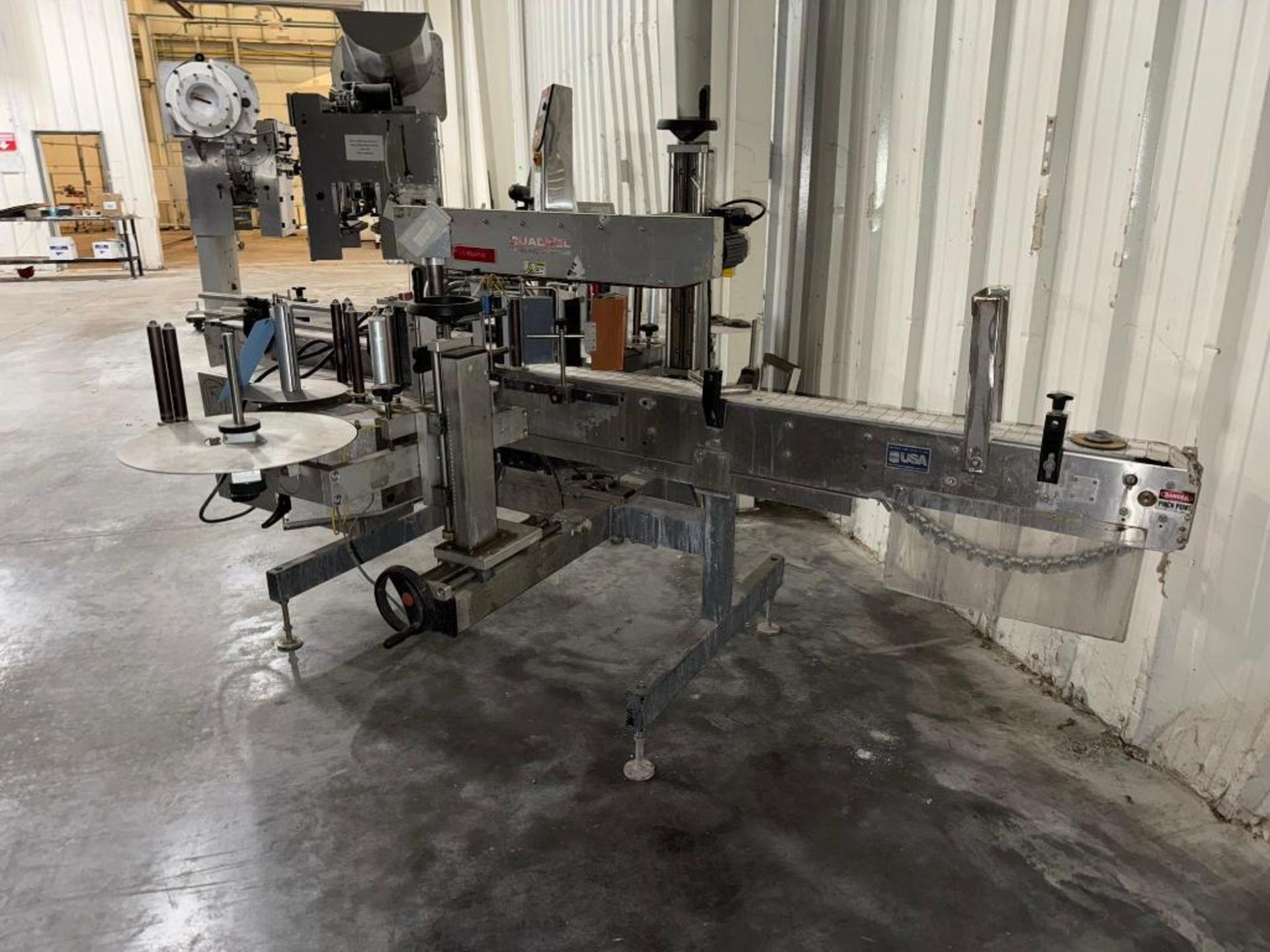 Quadrel labeling Systems Label Applicator, Model# Q105-Econoline-F/B ...