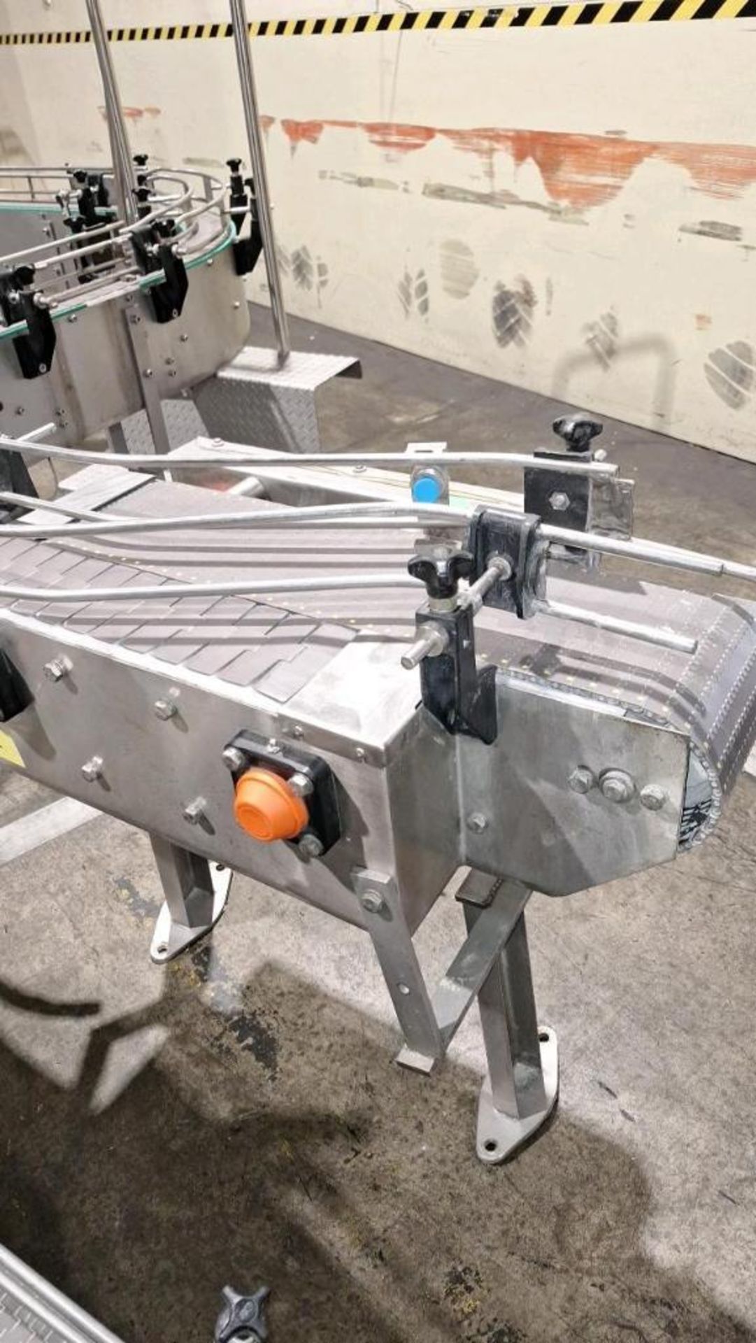 Industrial Can Transfer Conveyor System, Stainless Steel, Curved ...