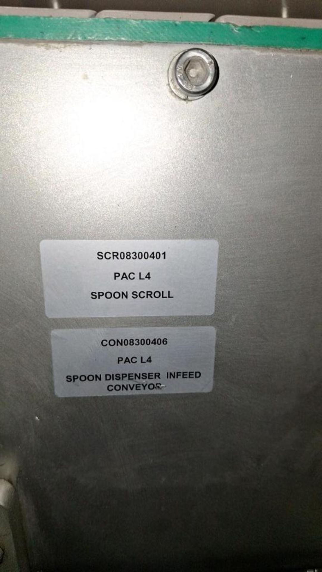 PAC L4 Industrial Spoon Dispenser Infeed Conveyor, Stainless Steel ...