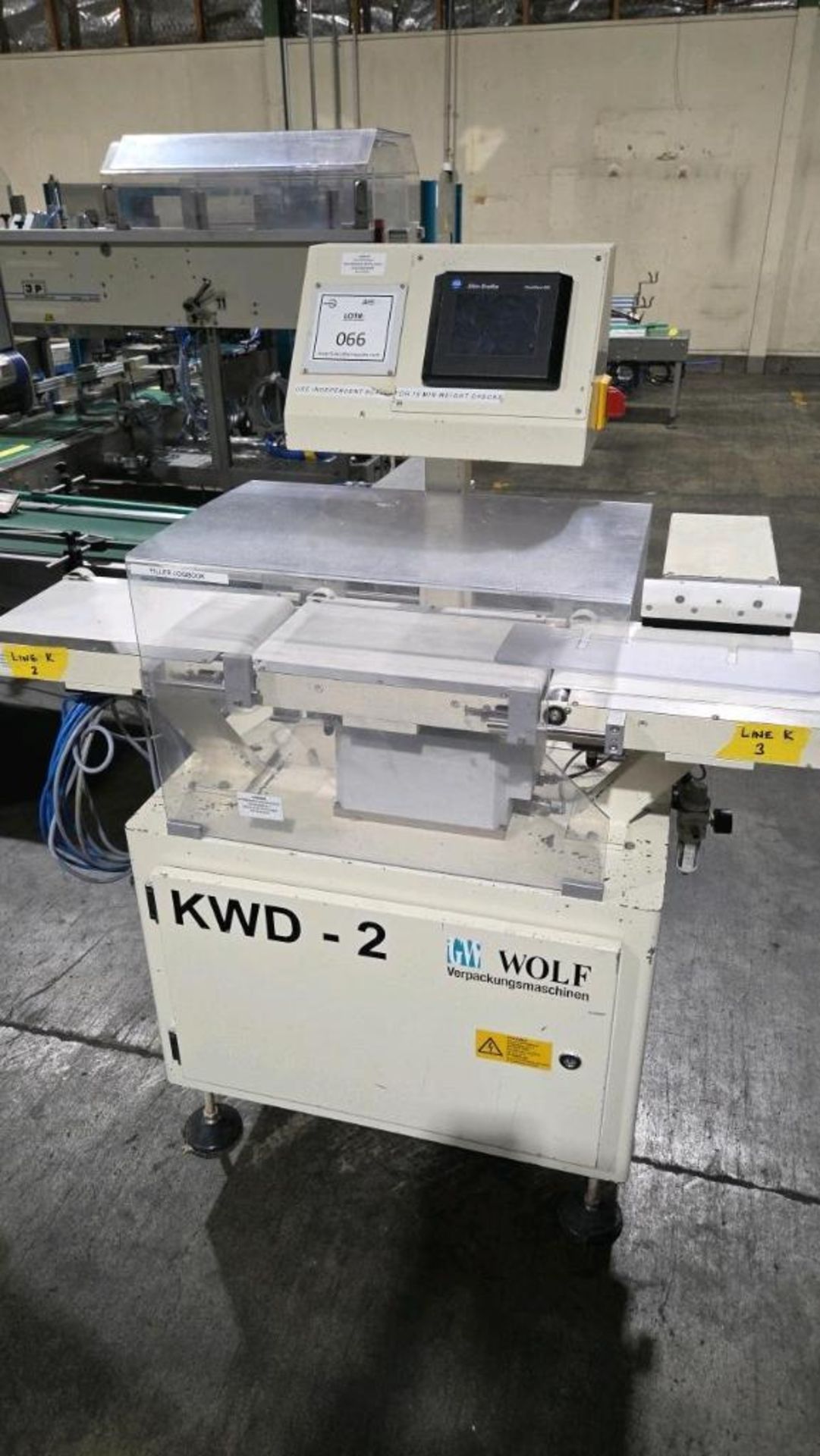 Wolf KWD-2 Industrial Checkweigher, Serial No. 2.01.052, 2001