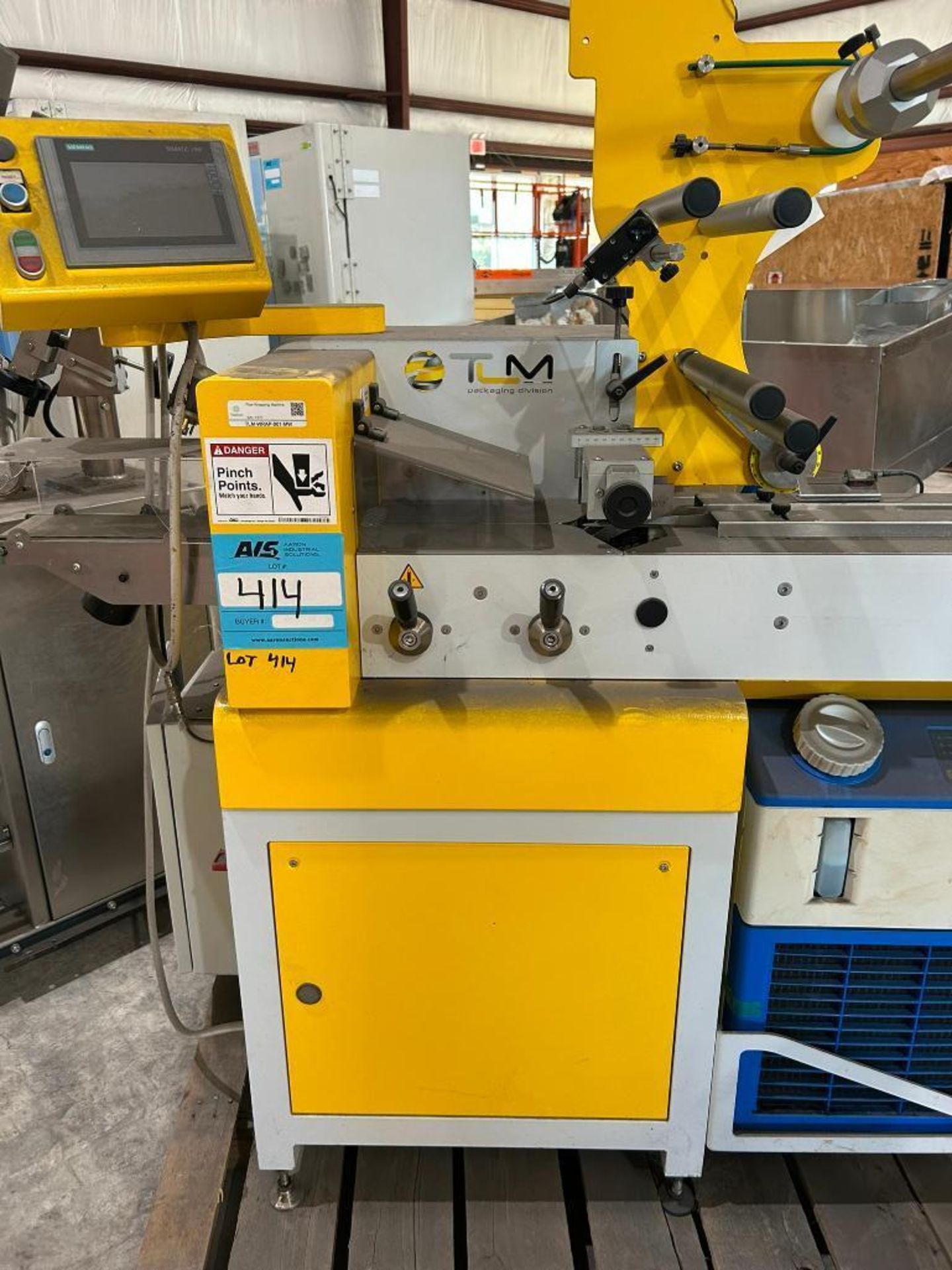 TLM Flow Wrapping Machine, Model # Wiki, Serial # 1377. With SMC Thermo ...