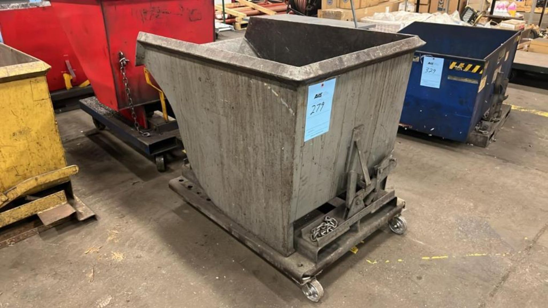 Rolling Self Dumping Scrap Hopper.