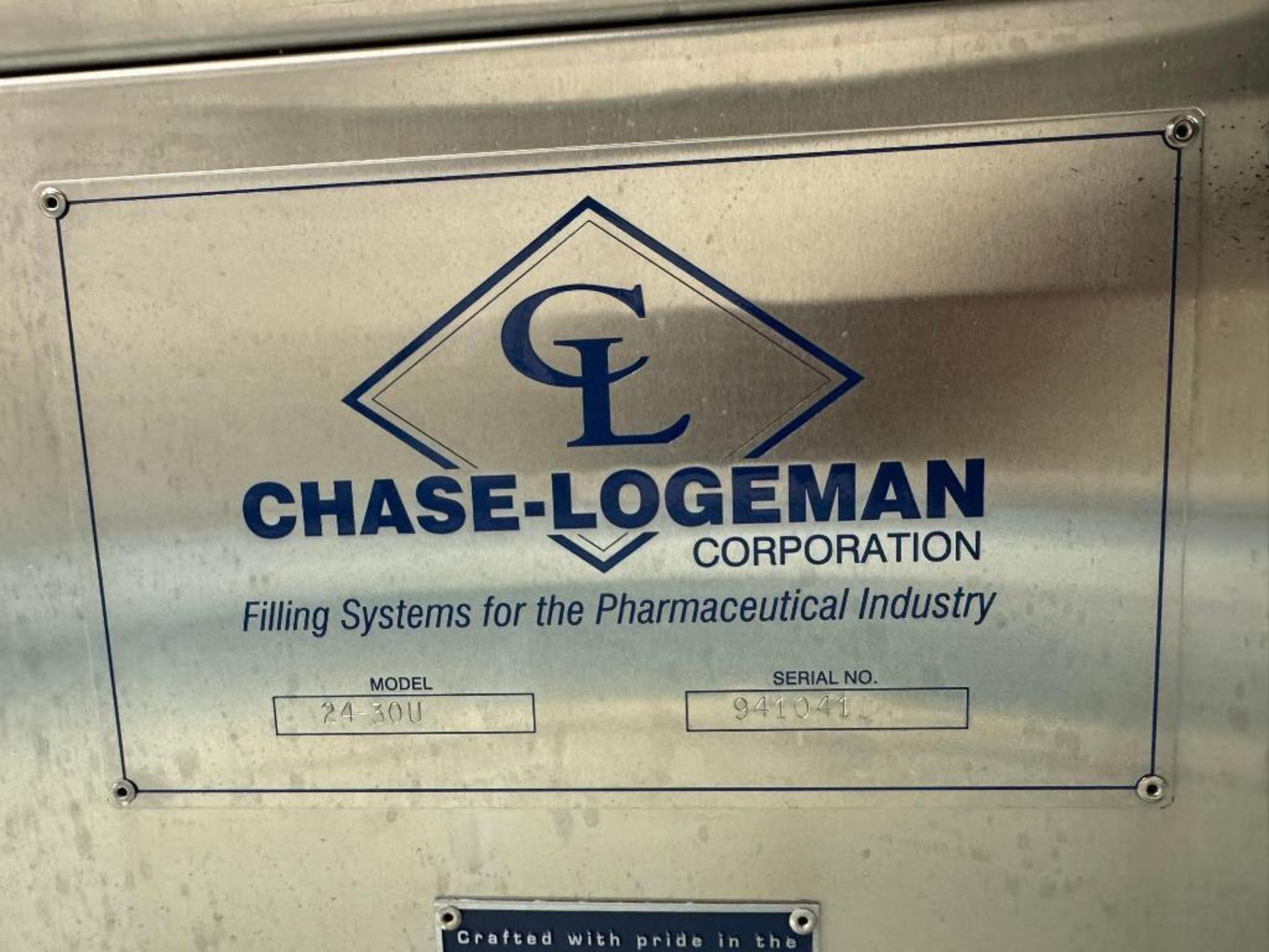 Chase-Logeman Aseptic Filling & Stoppering Machine, Model# FS2-12 ...
