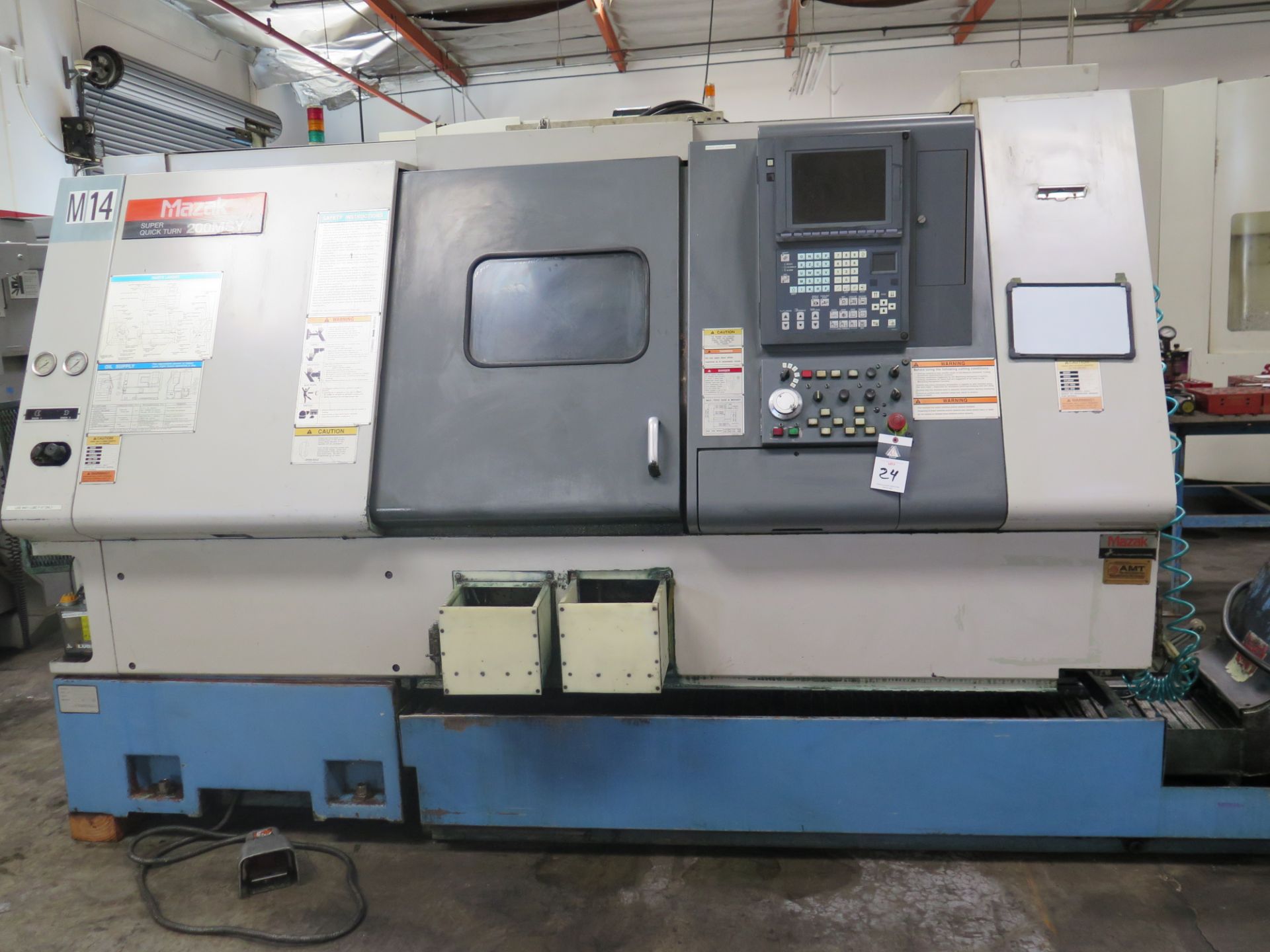 2000 Mazak SQT 200 MSY y-Axis Twin Spindle Live Turret CNC Turning ...
