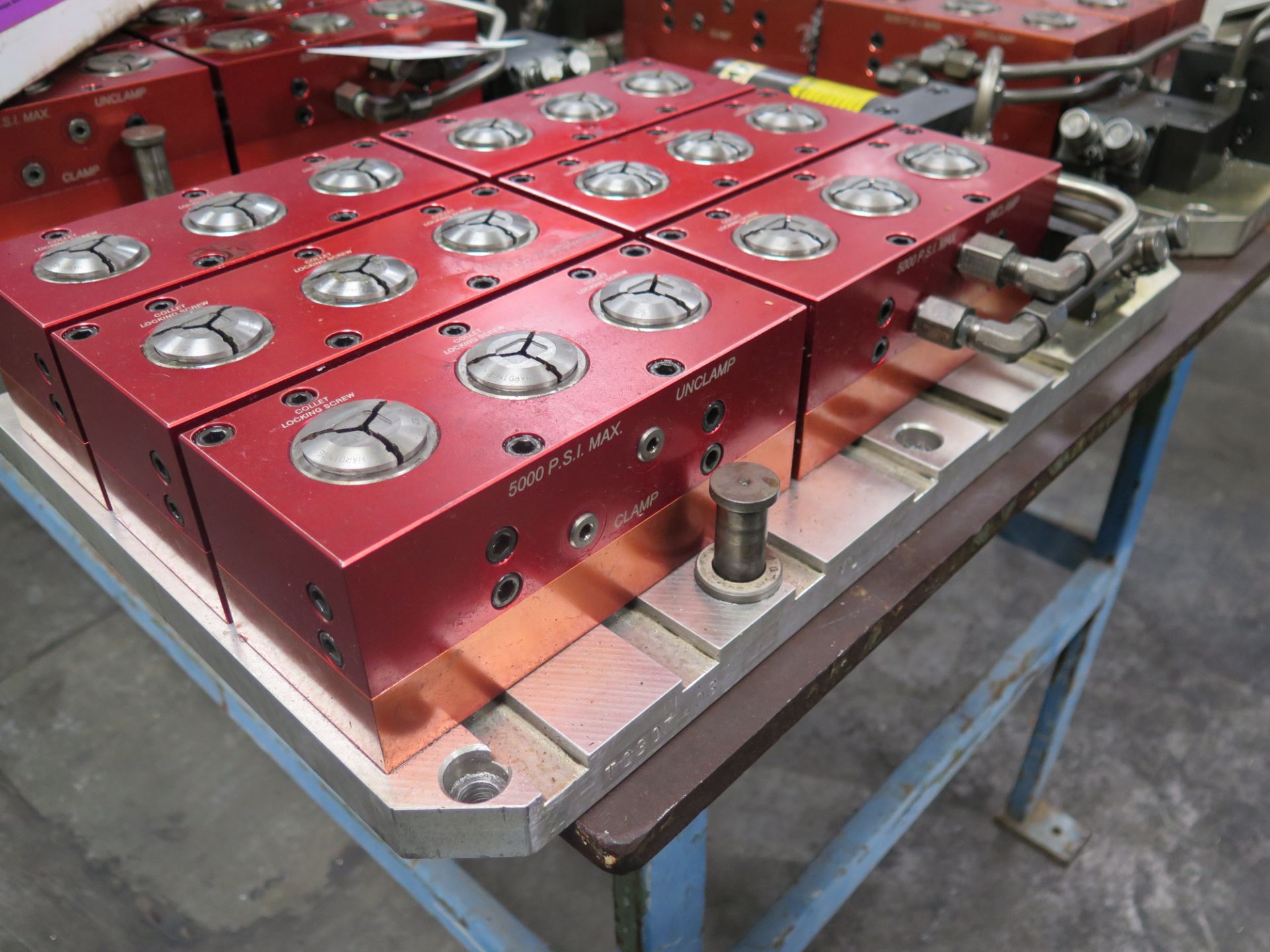 Lexair Inc. 5C Collet Hydraulic Work Holding Station w/ (6) 3-Station ...