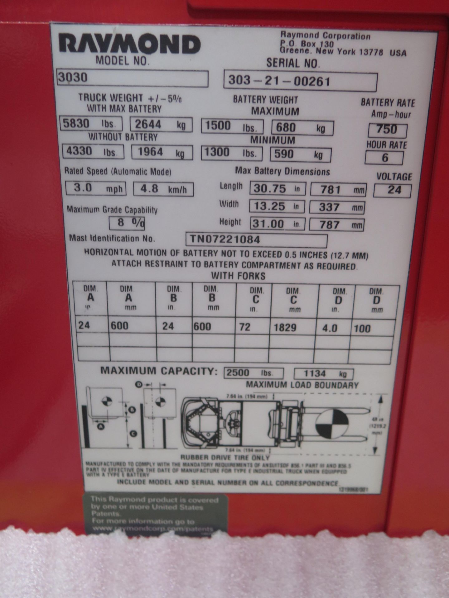 (NEW) 2021 Raymond 3030 Courier Automated Electric Lift Truck Stackers ...