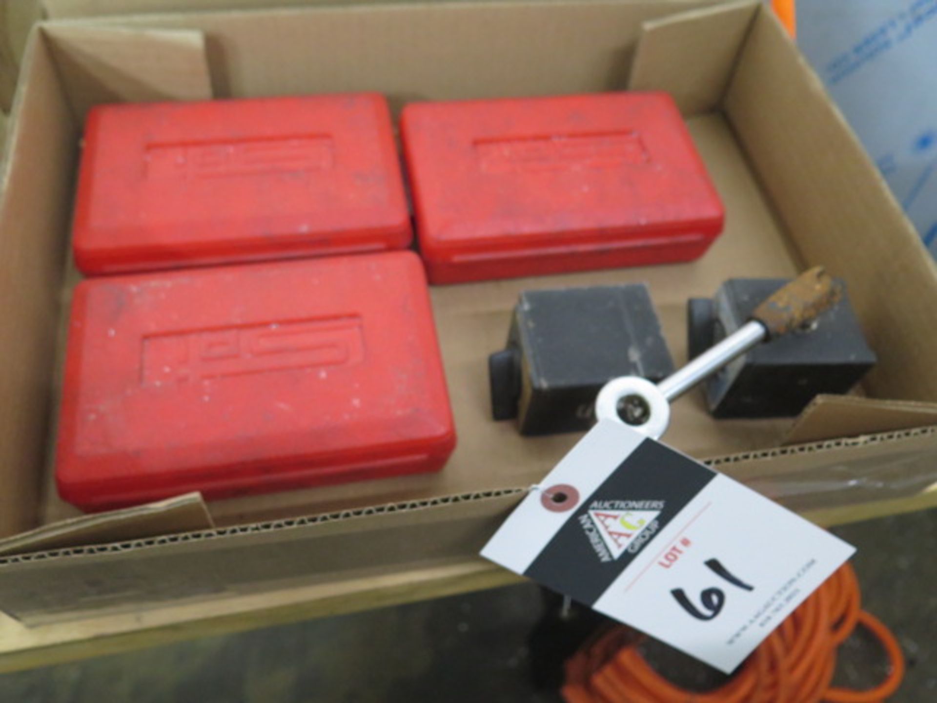 SPI 1-2-3 Block Sets (3) and (2) Magnetic Bases (SOLD AS-IS - NO WARRANTY)