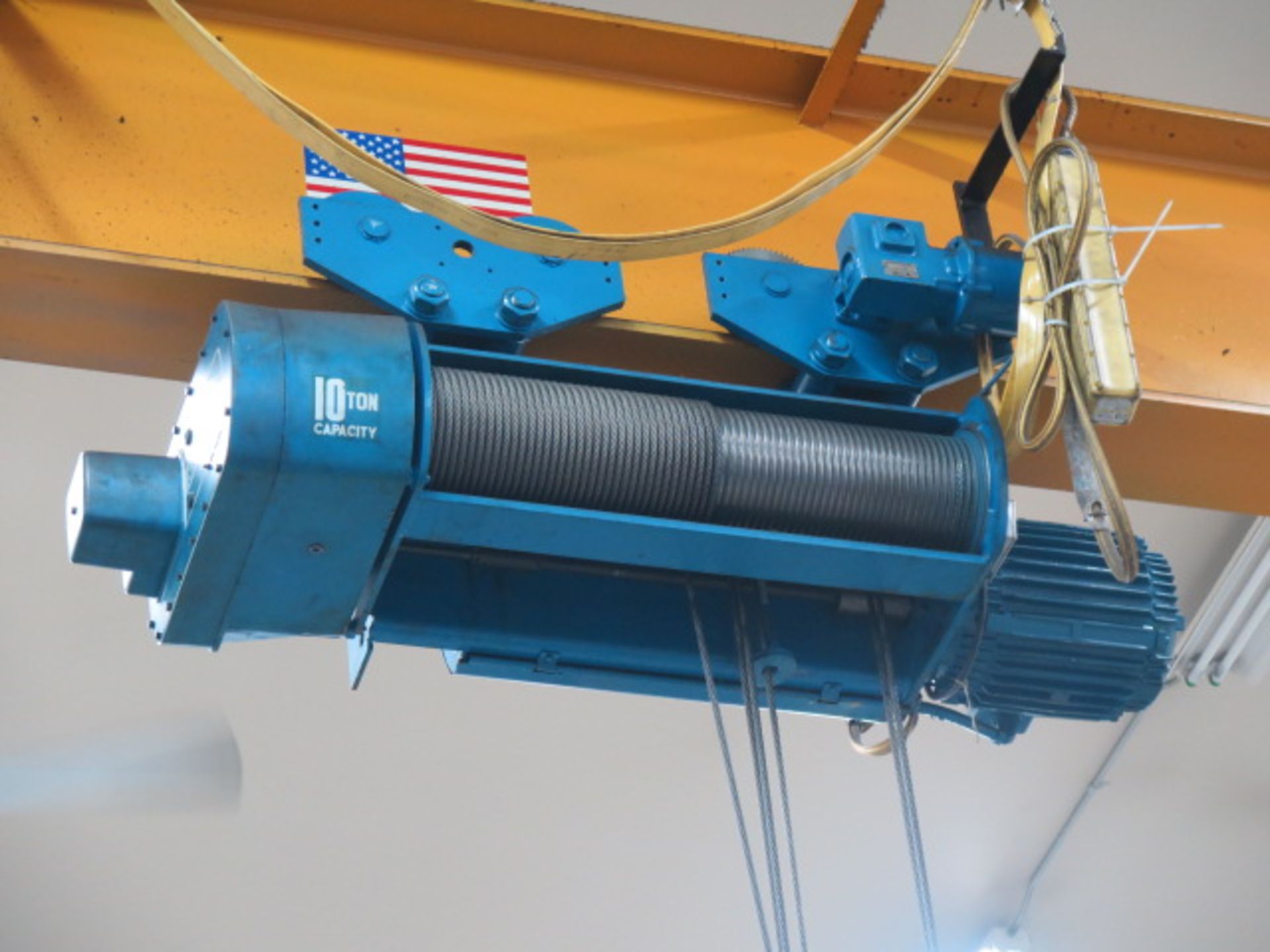 10-Ton Bridge Crane w/ Shaw-Box Hoist, Remote Control (BRIDGE ONLY - NO ...