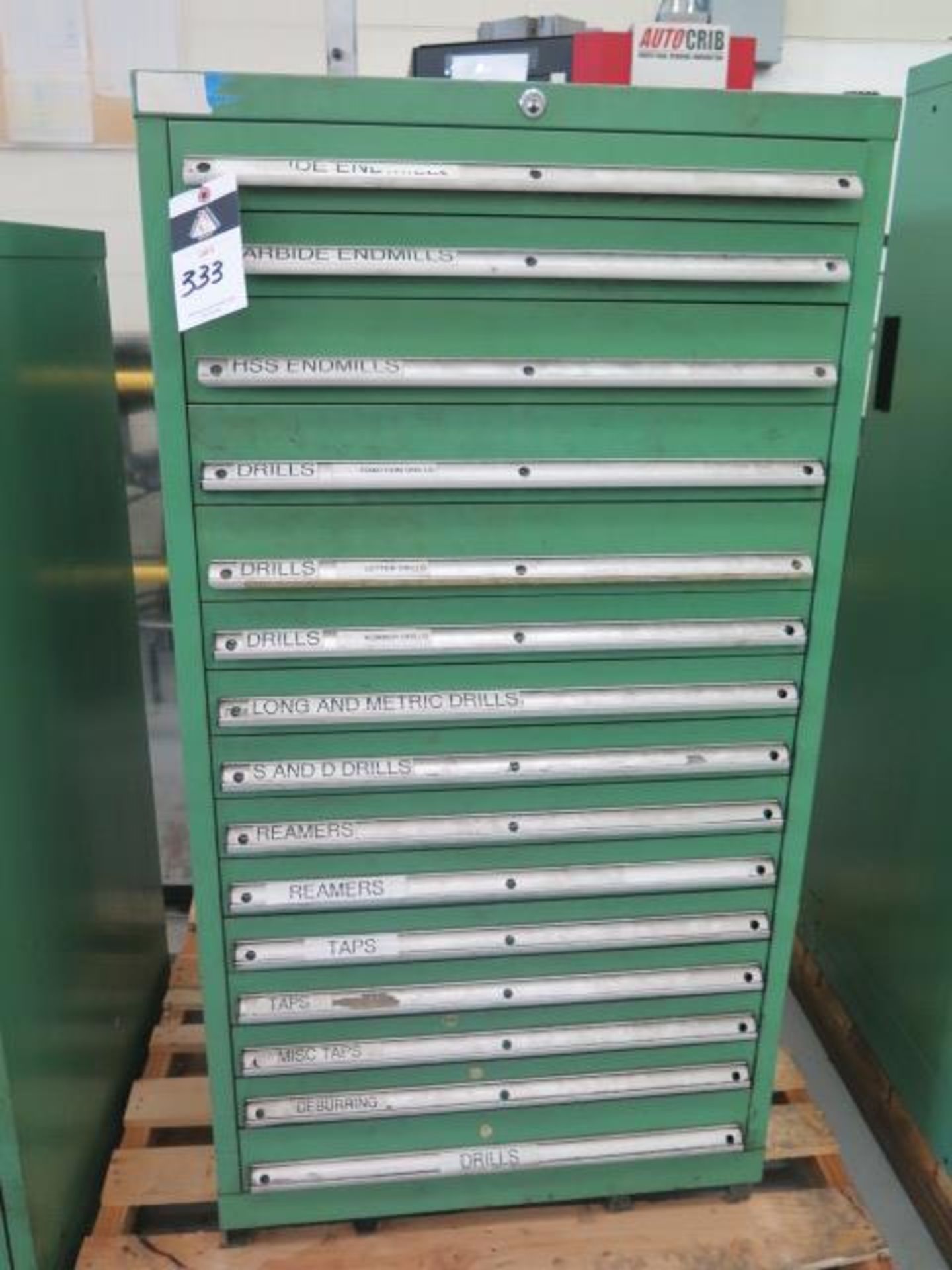 Lista 15-Drawer Tooling Cabinet w/ Endmills, Drills, Reamers and Taps ...