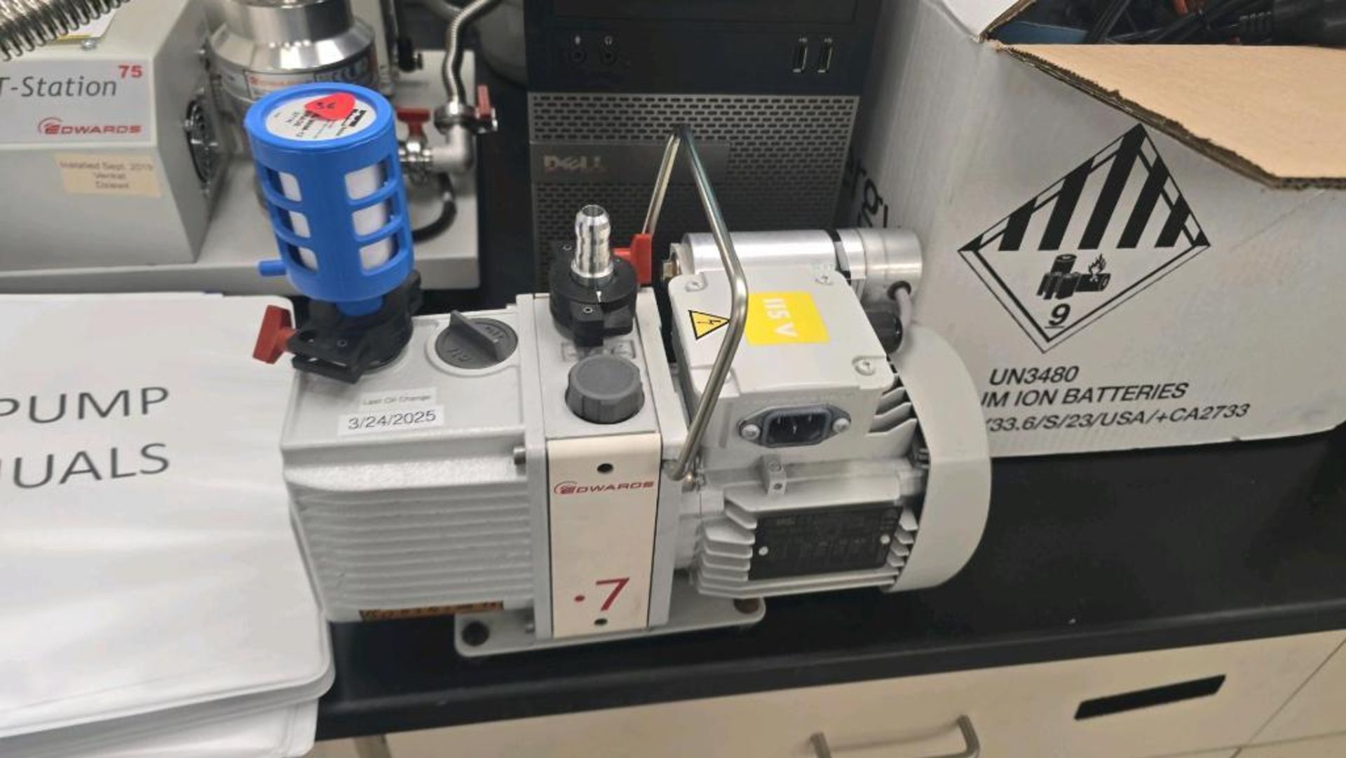 Edwards T-Station 75 Dry Turbo Pumping Station, BET Disaphragm Pump ...