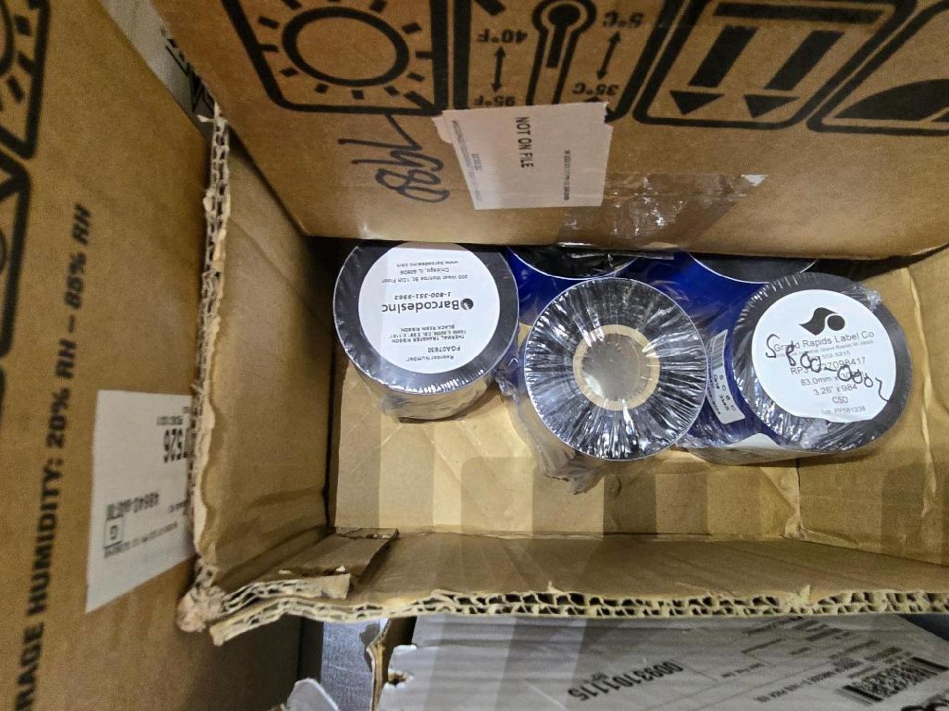 Divider Tray of 1035- (13) Boxes of 2080 Zebra Z-Perform 1500T Labels 4 ...