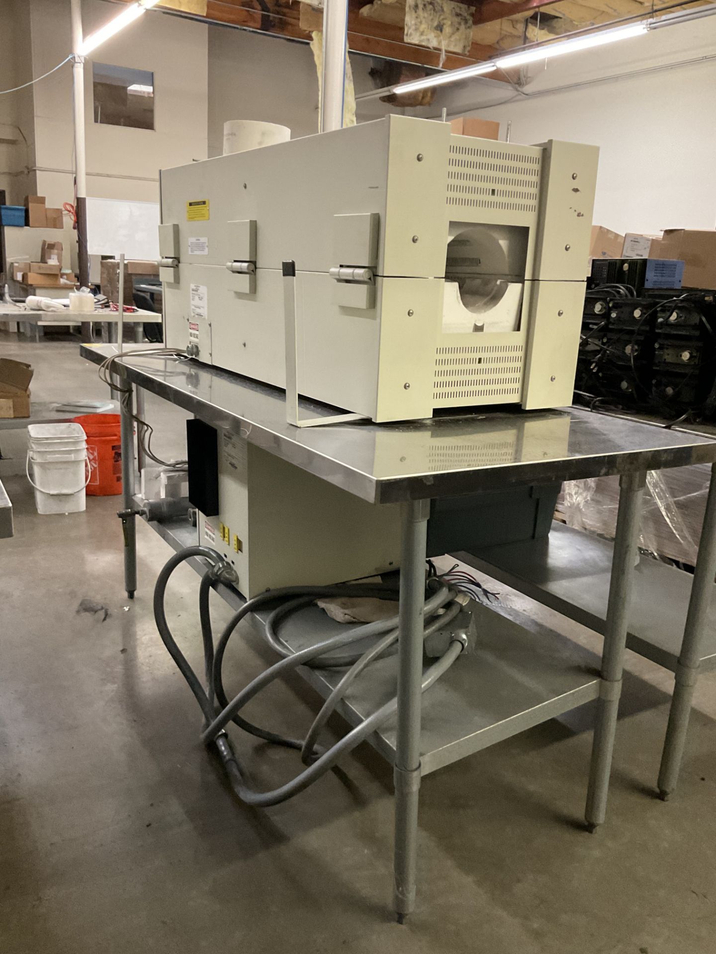 2018, LINDBERG BLUE M MDL. HTF55667C 3-ZONE TUBE FURNACE WITH ...