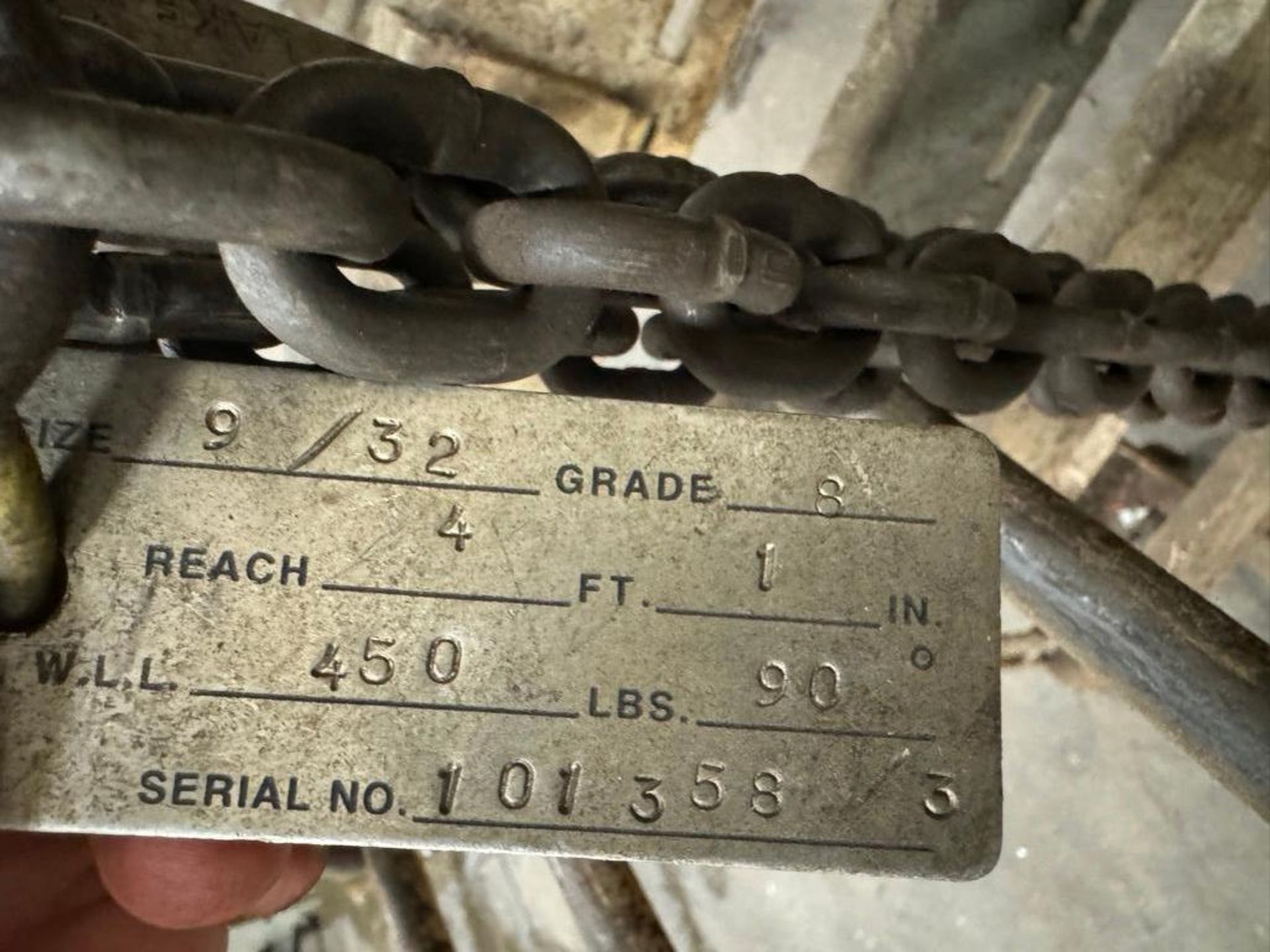 Loading Fee: Portable Rack with Various Lifting Chains and Straps ...