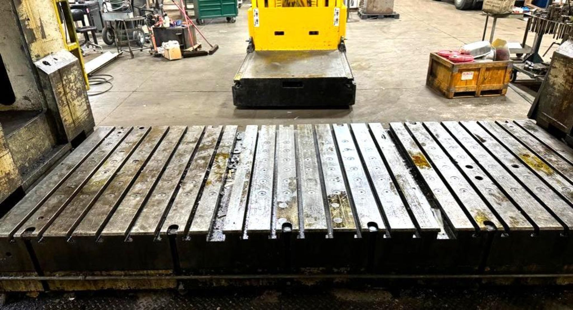 Loading Fee: 144" x 60" x 10" Thick T-Slotted Bolster Plate 1 1/2" T ...