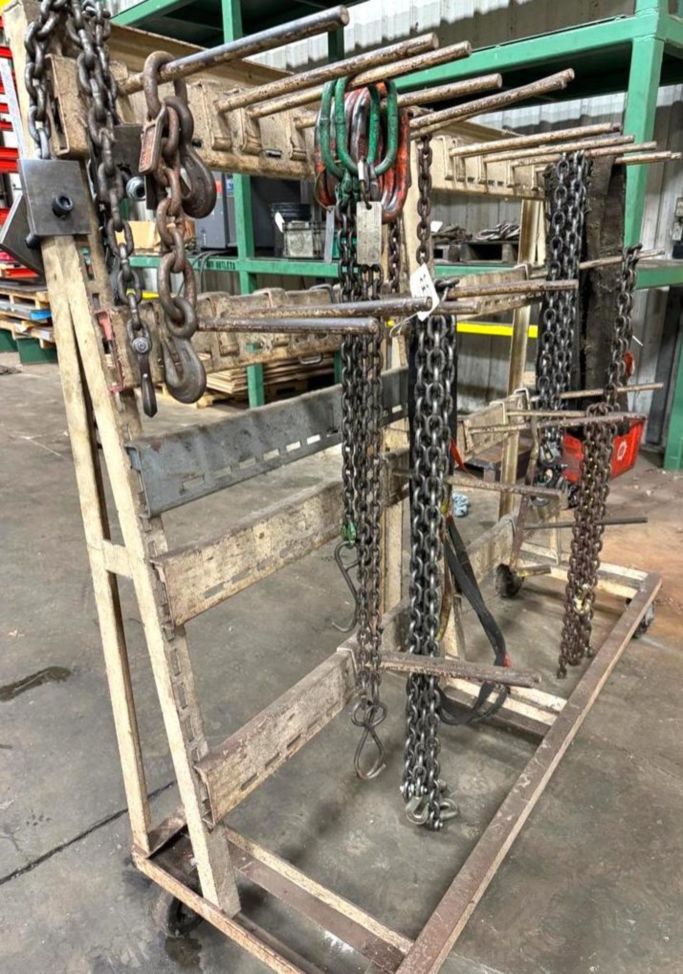 Loading Fee: Portable Rack with Various Lifting Chains and Straps ...